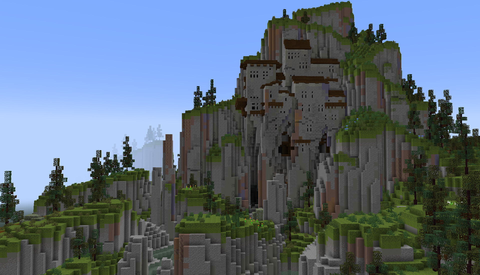 Castle in the cliff Minecraft Map