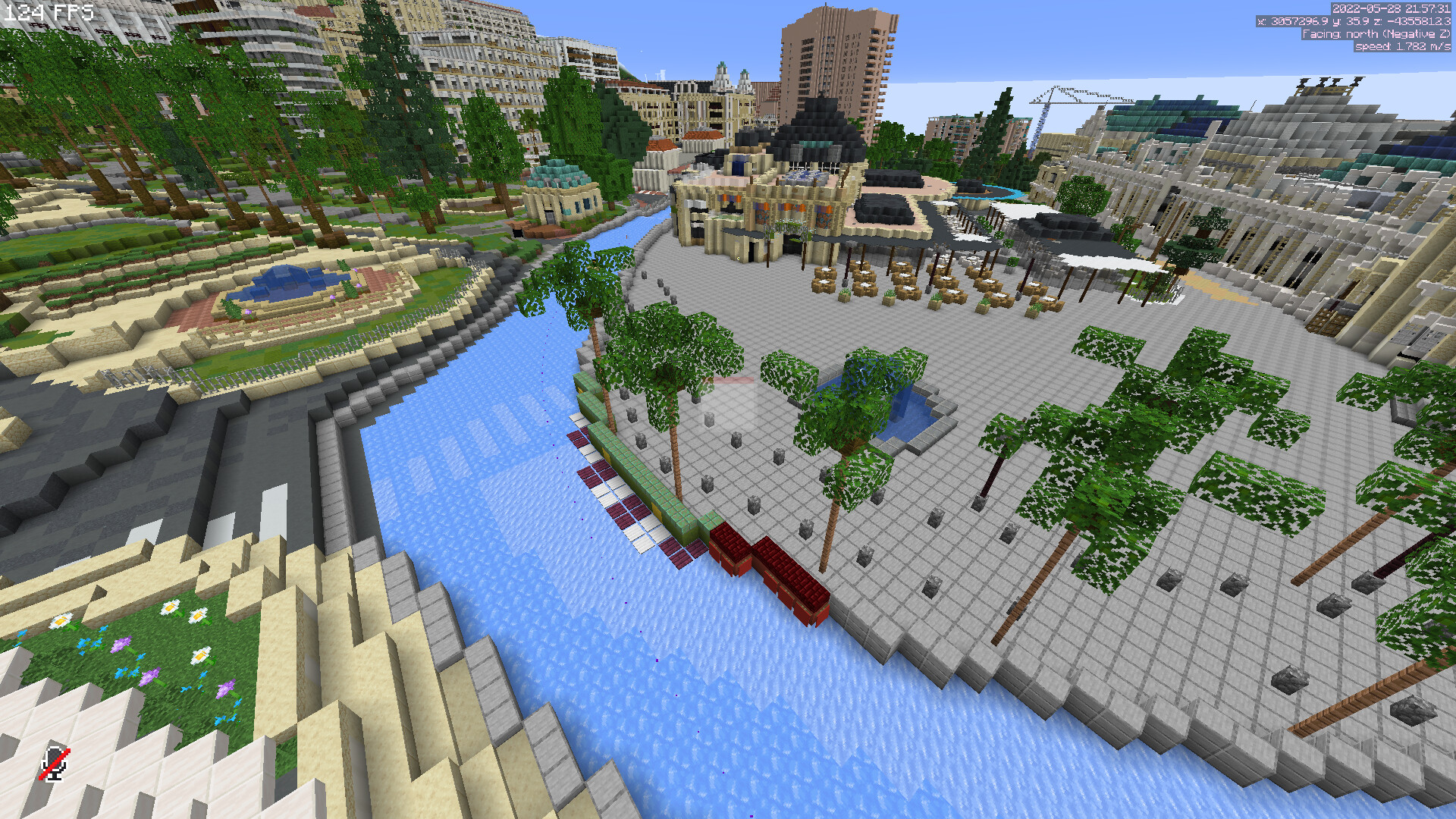 F1 Circuit de Monaco, 1:1 scale Ice boat racing track Minecraft Map