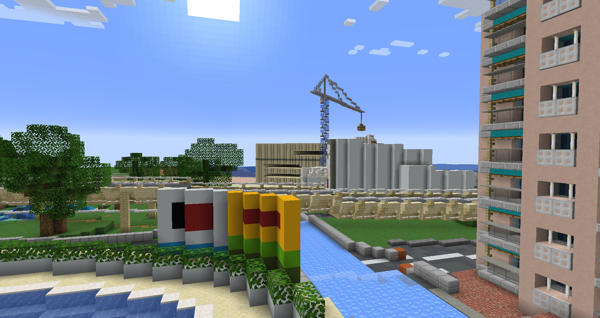 F1 Circuit de Monaco, 1:1 scale Ice boat racing track Minecraft Map