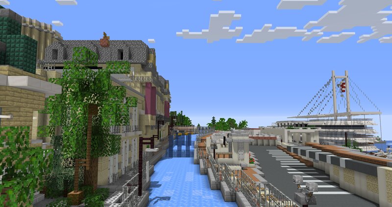 F1 Circuit de Monaco, 1:1 scale Ice boat racing track Minecraft Map