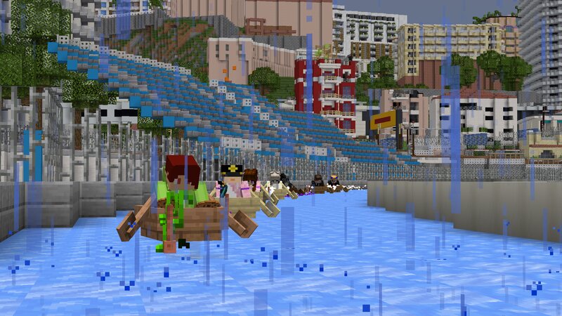 F1 Circuit de Monaco, 1:1 scale Ice boat racing track Minecraft Map