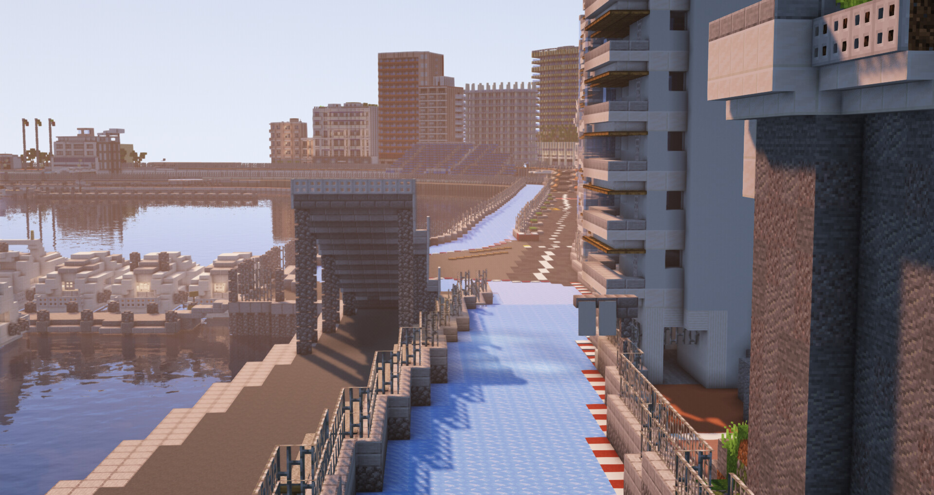 F1 Circuit de Monaco, 1:1 scale Ice boat racing track Minecraft Map