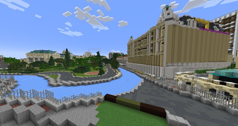 F1 Circuit de Monaco, 1:1 scale Ice boat racing track Minecraft Map