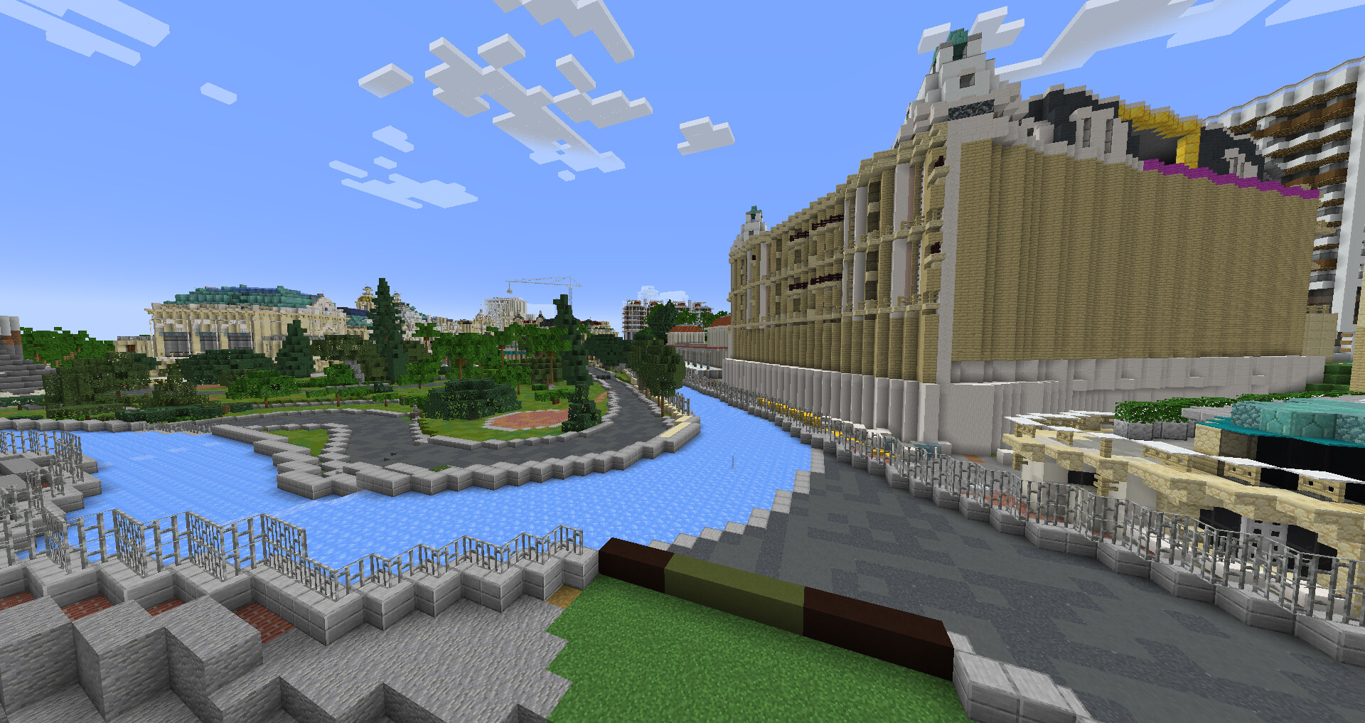 F1 Circuit de Monaco, 1:1 scale Ice boat racing track Minecraft Map
