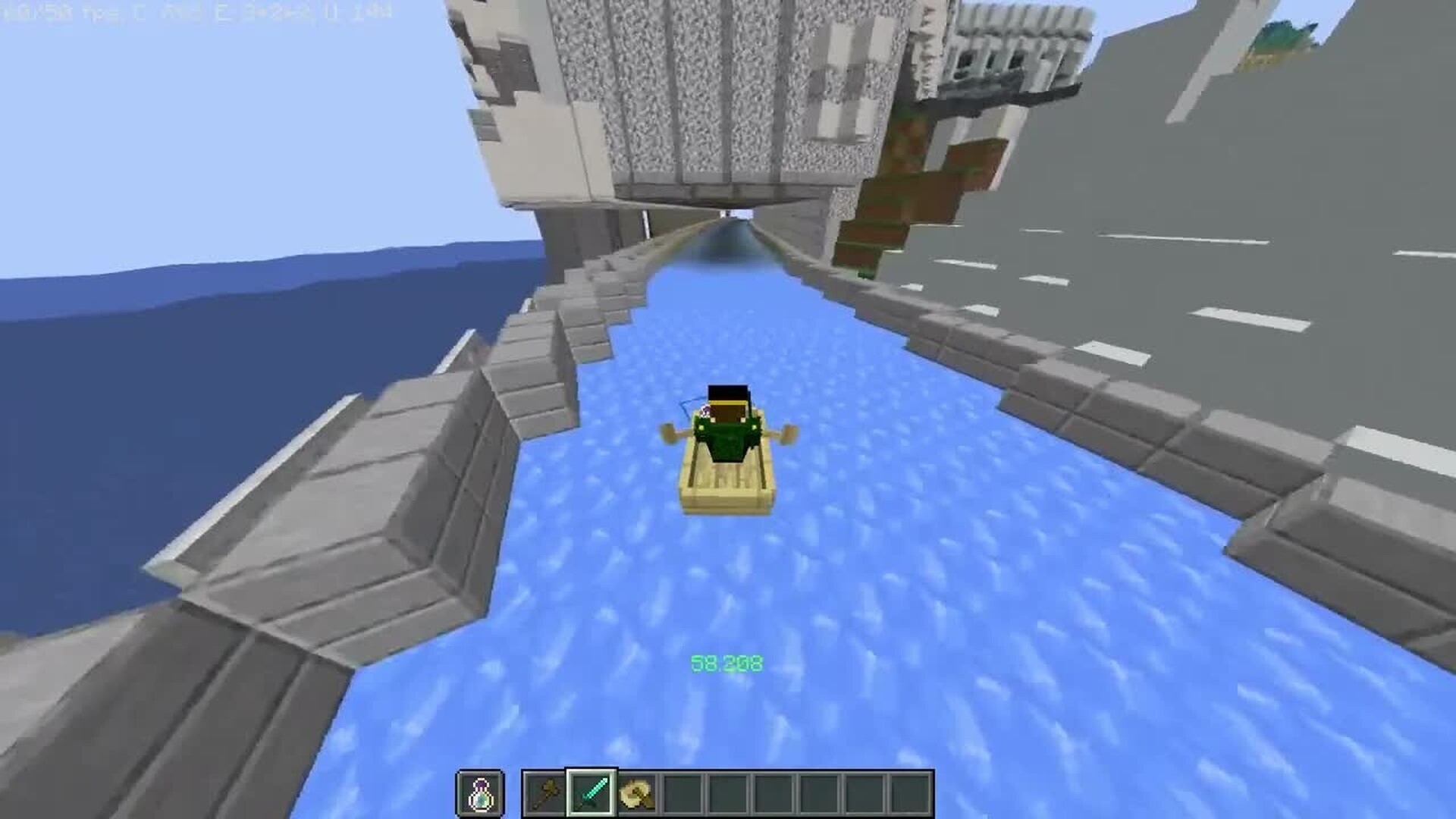 F1 Circuit de Monaco, 1:1 scale Ice boat racing track Minecraft Map