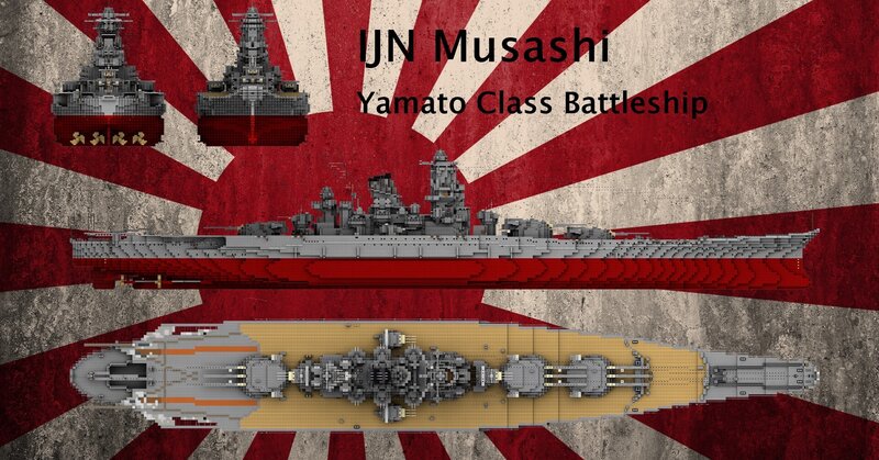 IJN Musashi 1942 (1:1 scale with download) Minecraft Map
