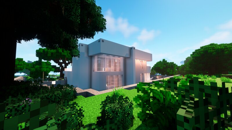 Modern house with interior [ Download ] Minecraft Map