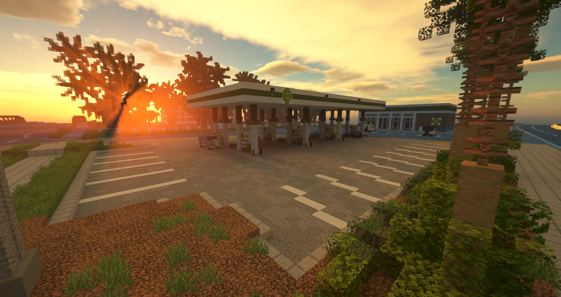 BP Gas Station | Builder's Forge Minecraft Map