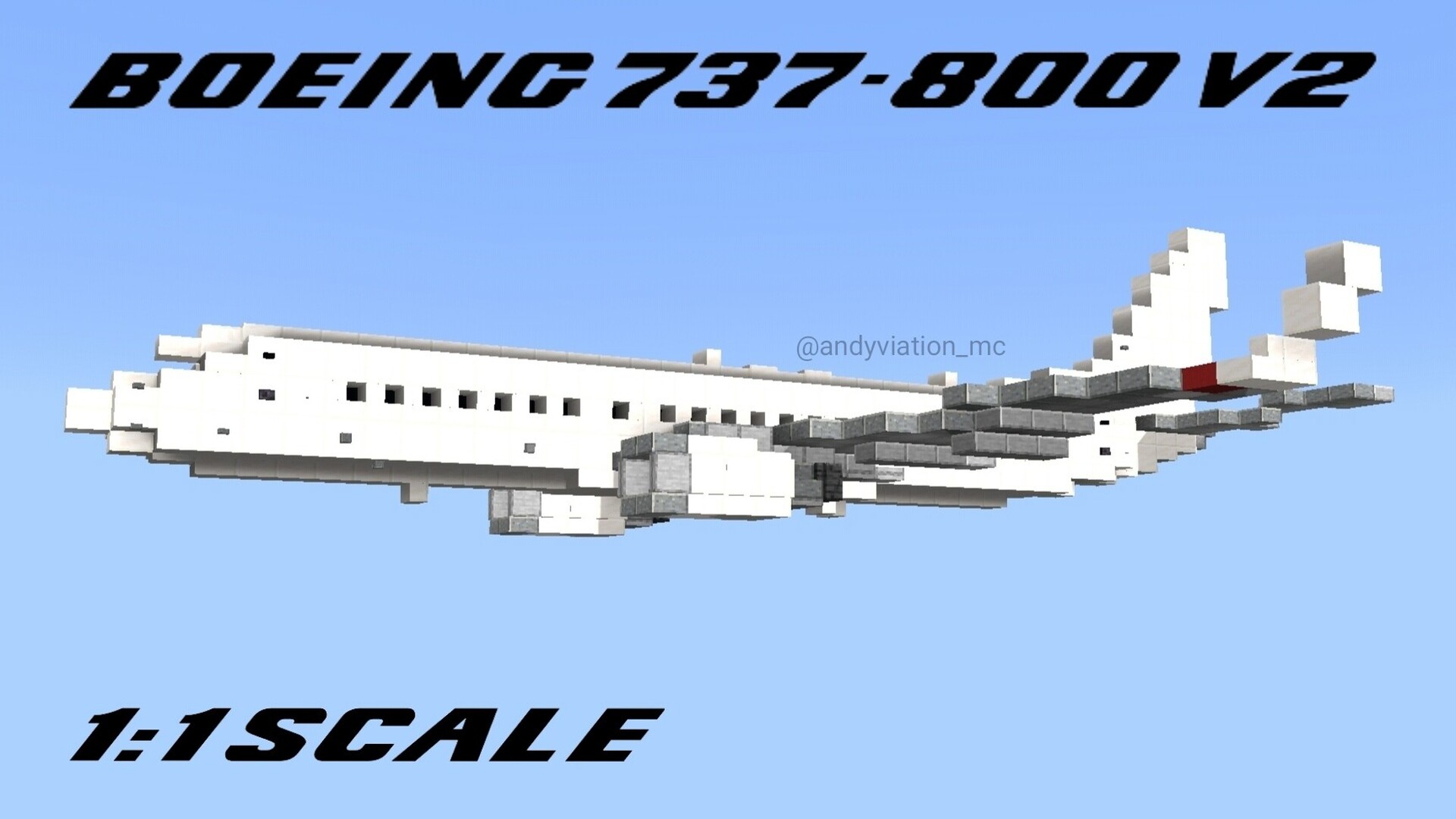 Boeing 737-800 V2 [1:1 Scale] Minecraft Map