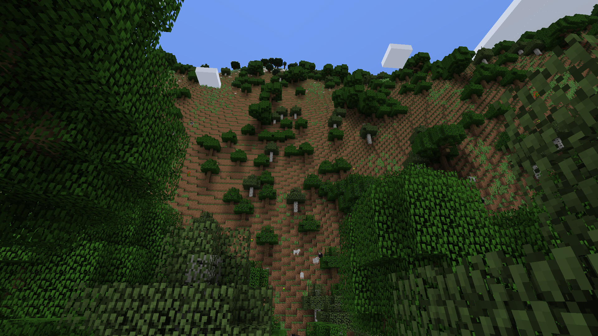 Very Large Mountainside with trees Minecraft Map