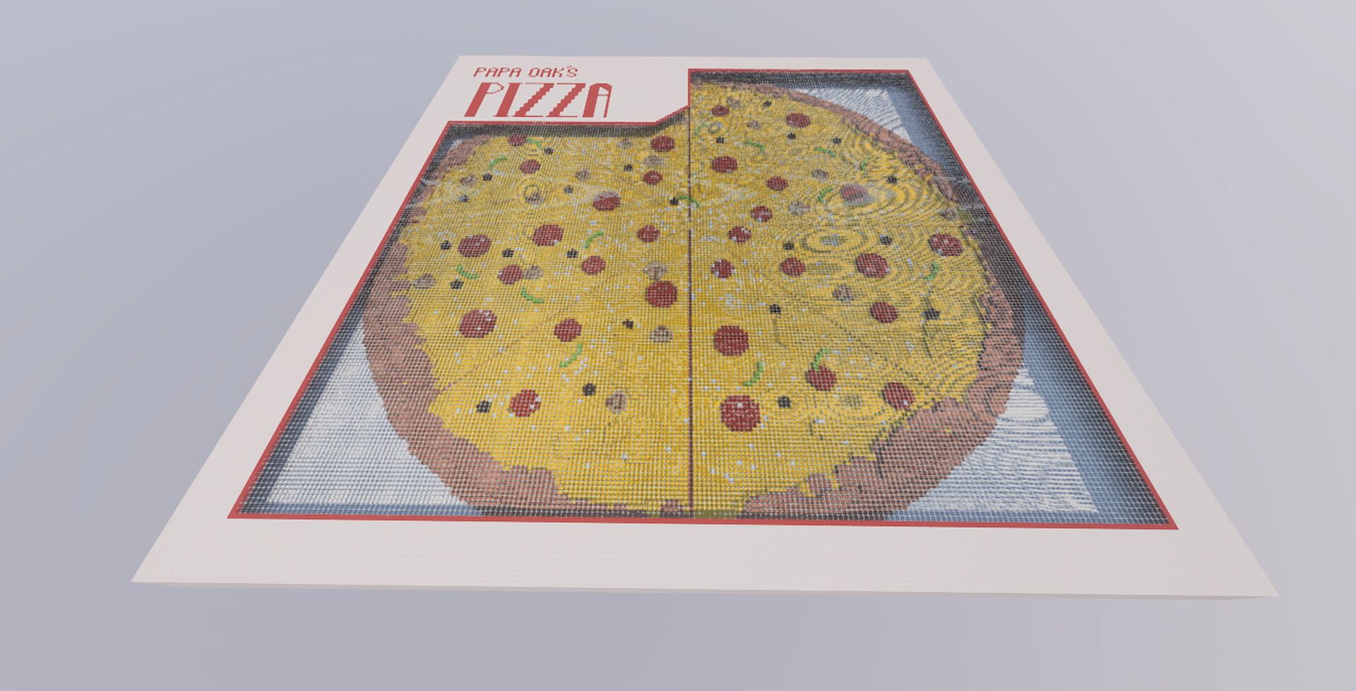 3D Art "Pizza" Minecraft Map