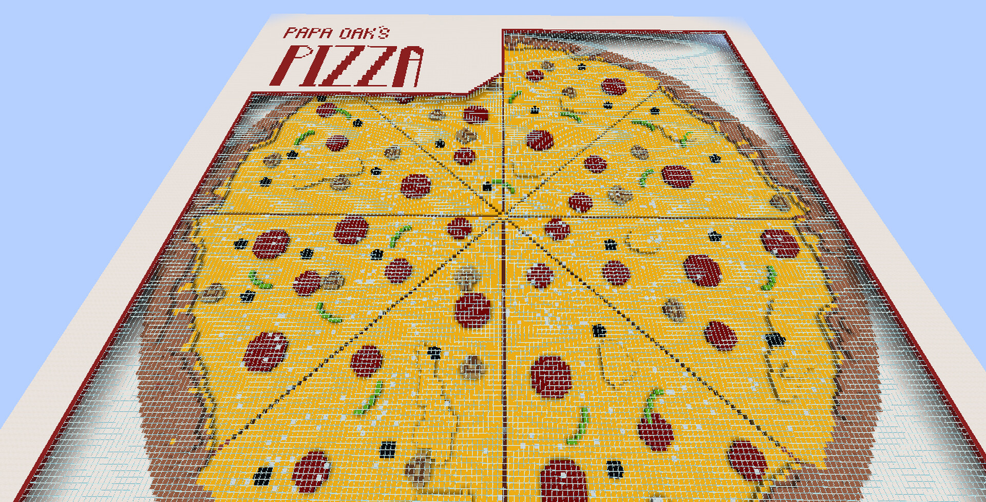 3D Art "Pizza" Minecraft Map