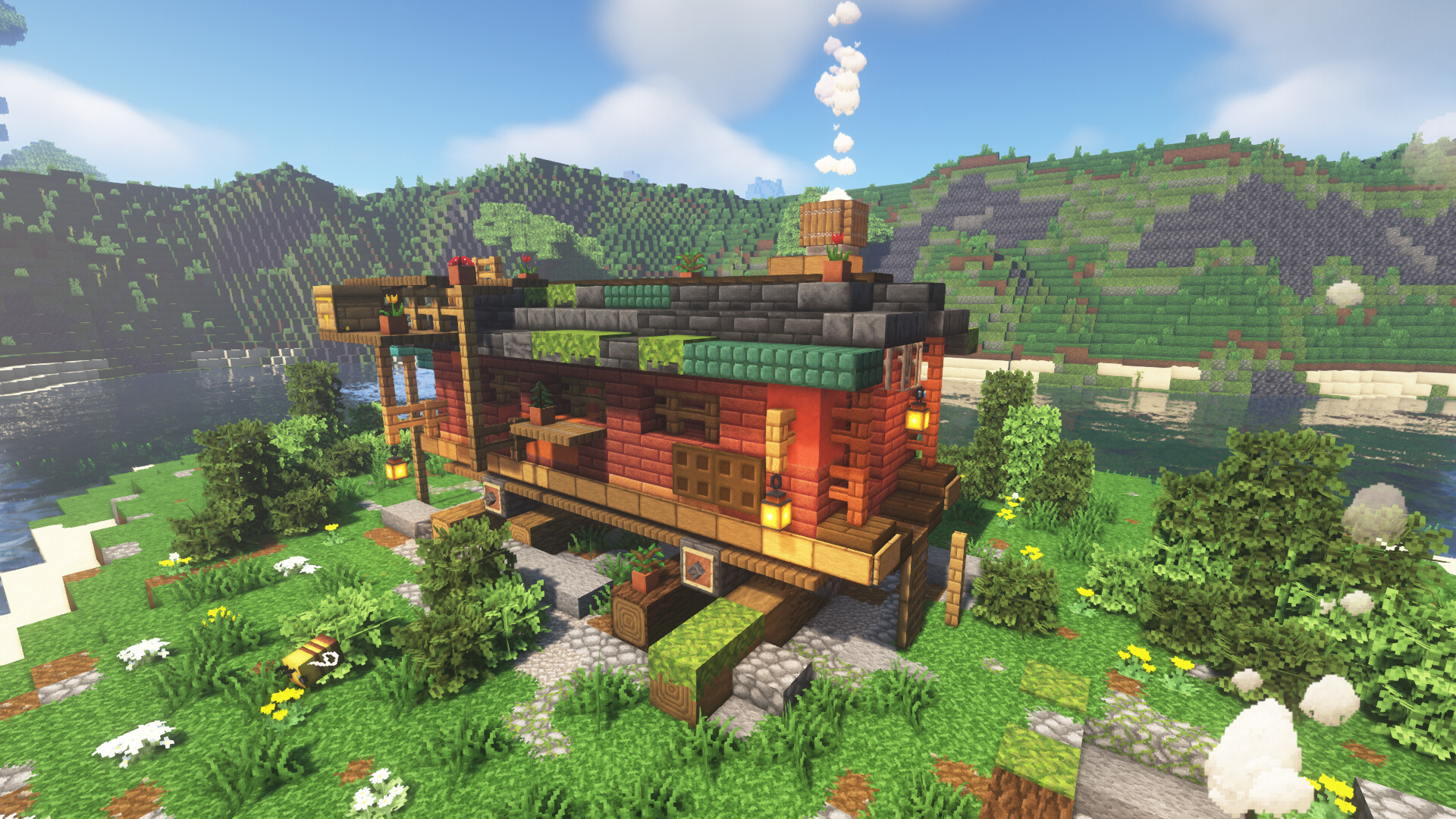 How to build a Train Car House Minecraft Map