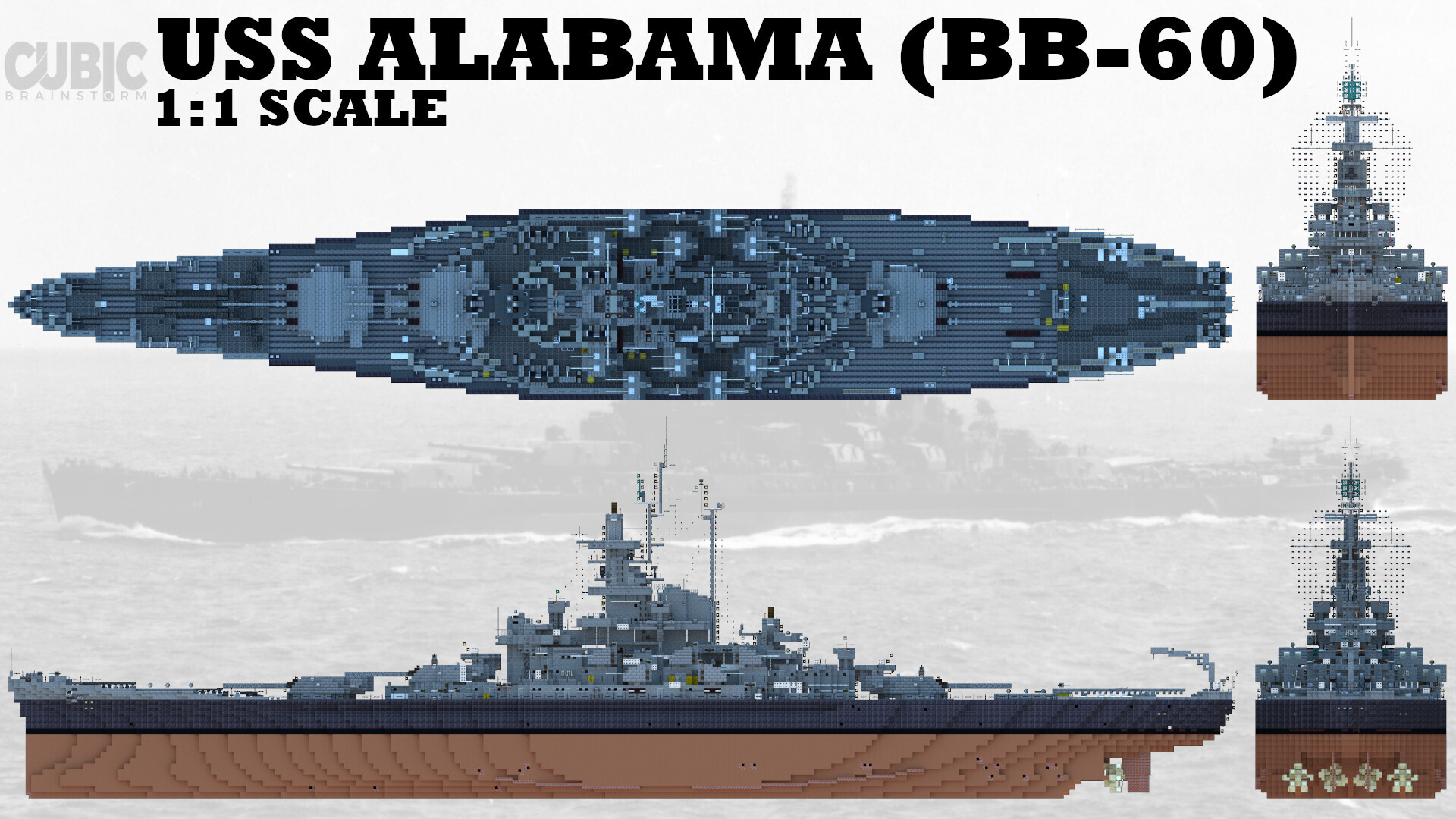 USS Alabama (BB-60) Minecraft Map