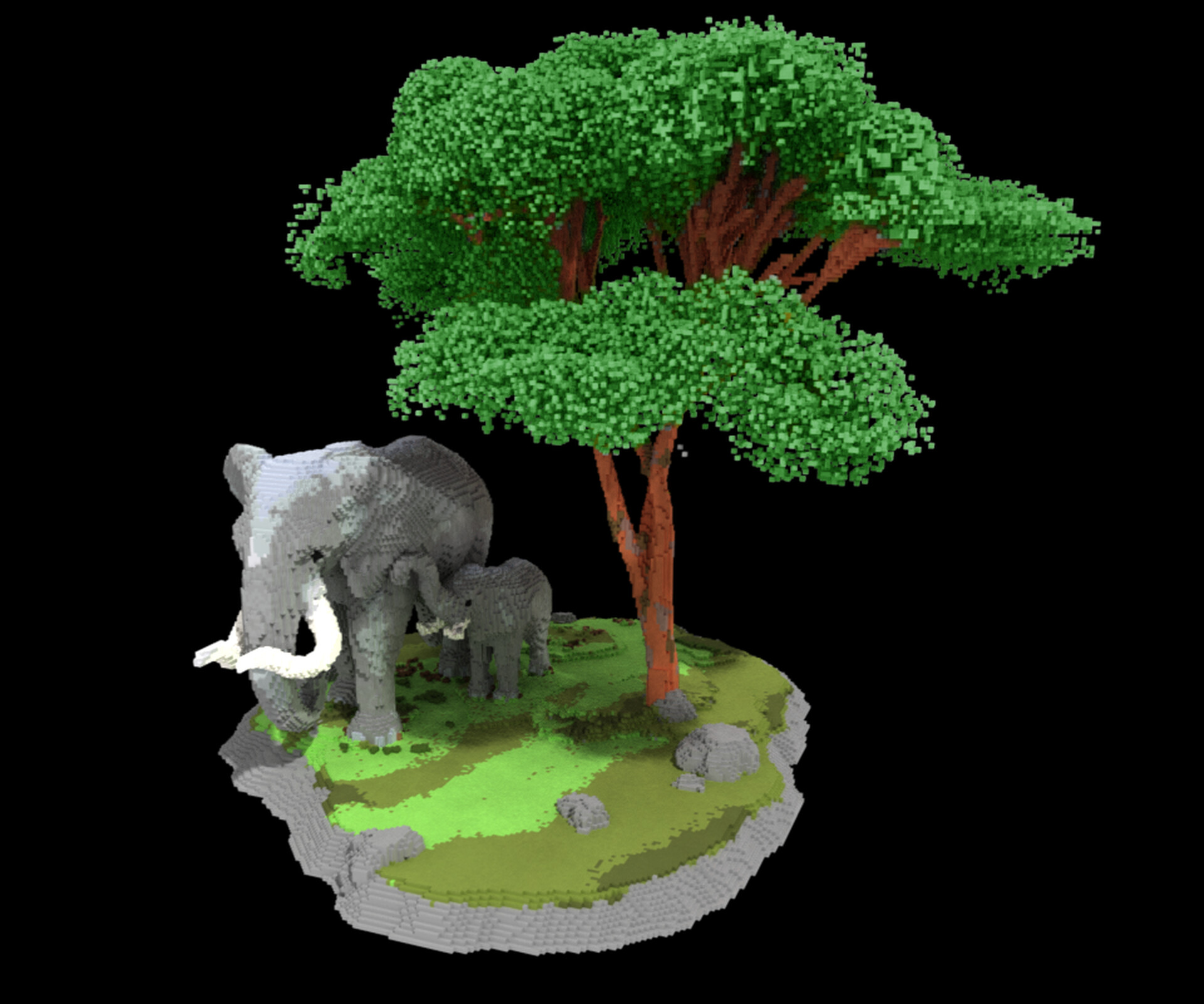 Elephants Family Minecraft Map