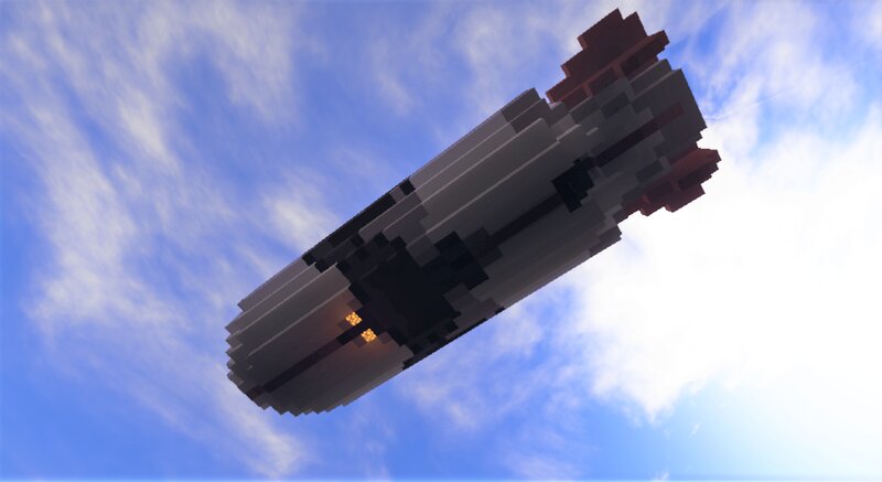 Silver Empire Advanced Artillery Airship For Movecraft Minecraft Map