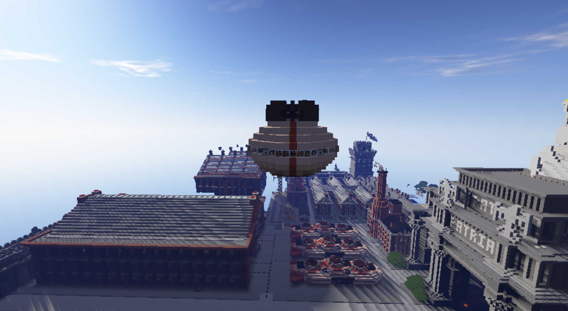 Silver Empire Advanced Artillery Airship For Movecraft Minecraft Map