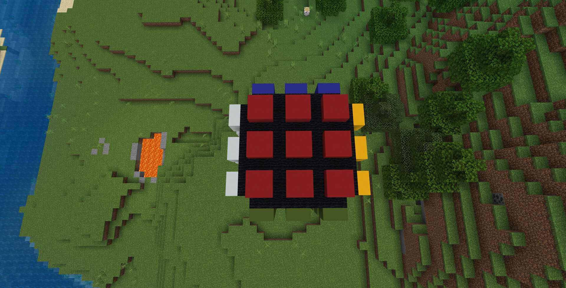 A rubik's cube {Not redstone} Minecraft Map