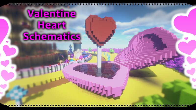 Valentine's Day Heart Schematics Minecraft Map