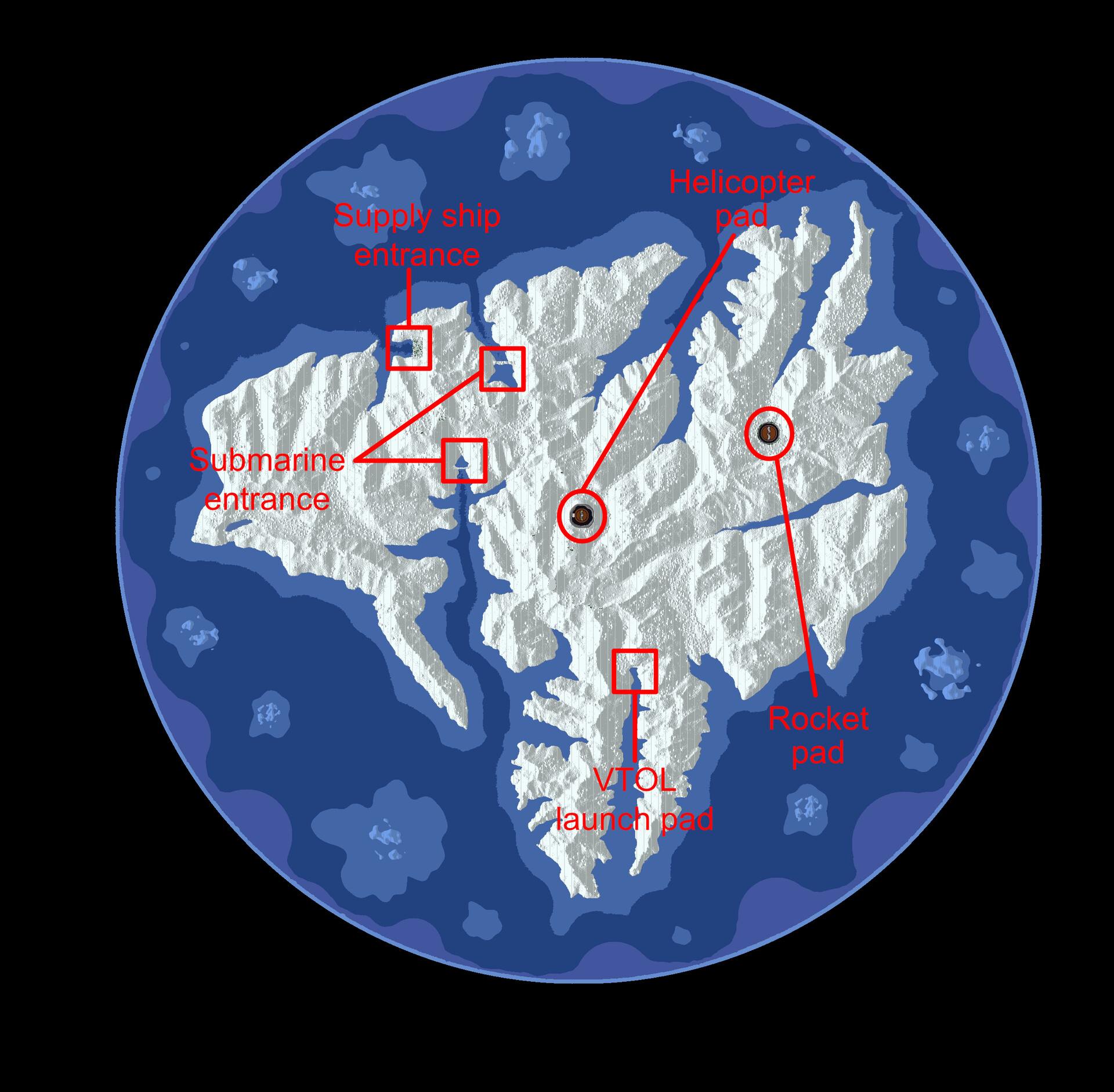 Skylands Map Ice - Alpha (Secret Base) Minecraft Map