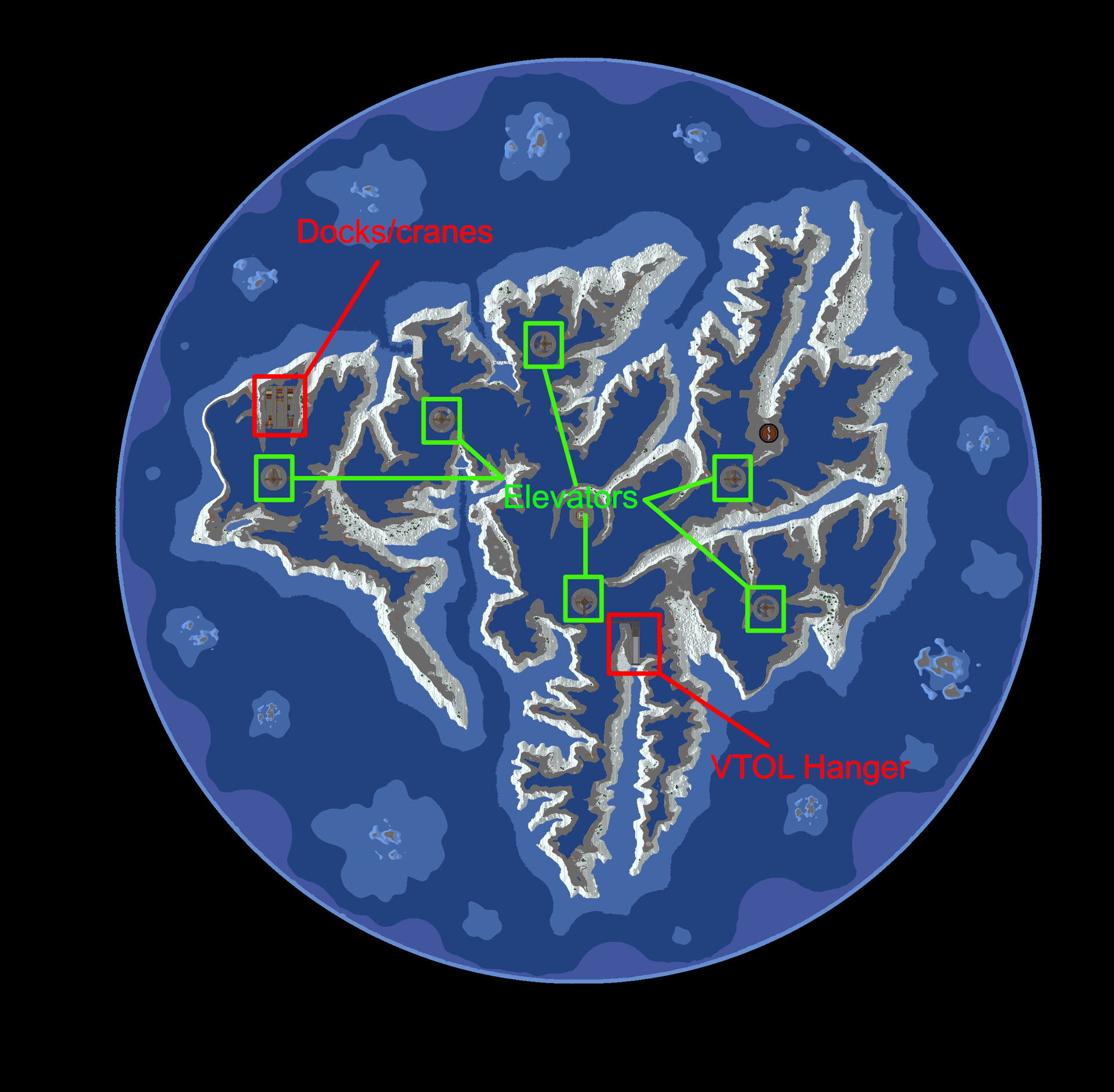 Skylands Map Ice - Alpha (Secret Base) Minecraft Map