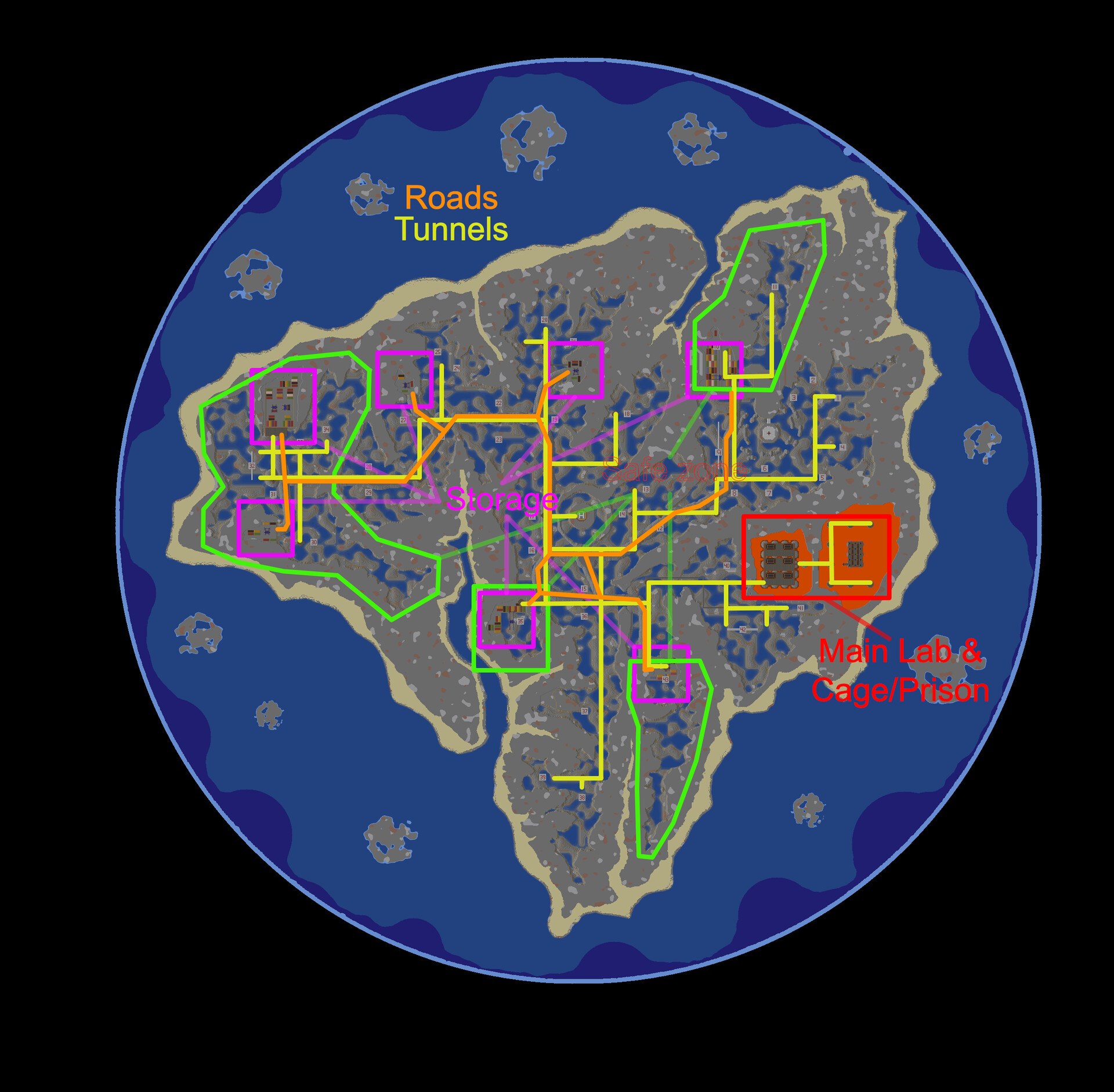 Skylands Map Ice - Alpha (Secret Base) Minecraft Map