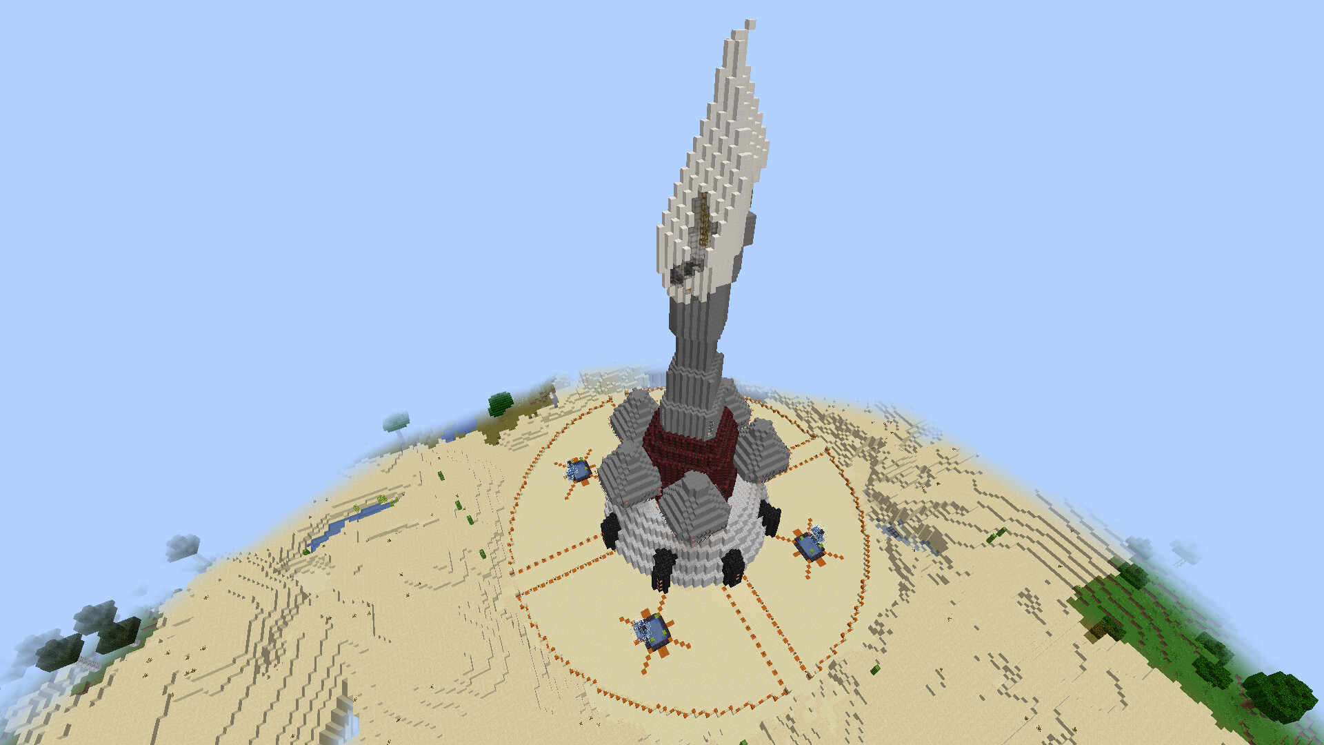 White tower, space inspiration. Minecraft Map