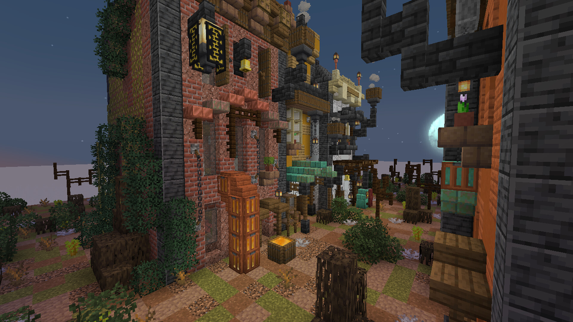 Steampunk Street Row Minecraft Map