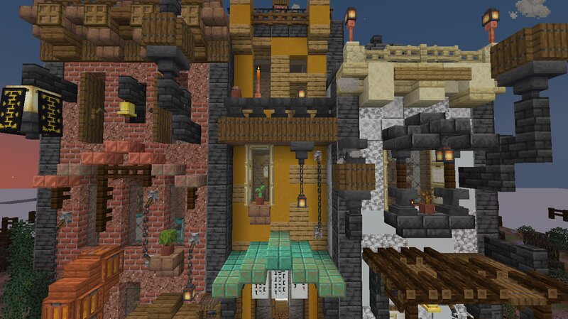 Steampunk Street Row Minecraft Map