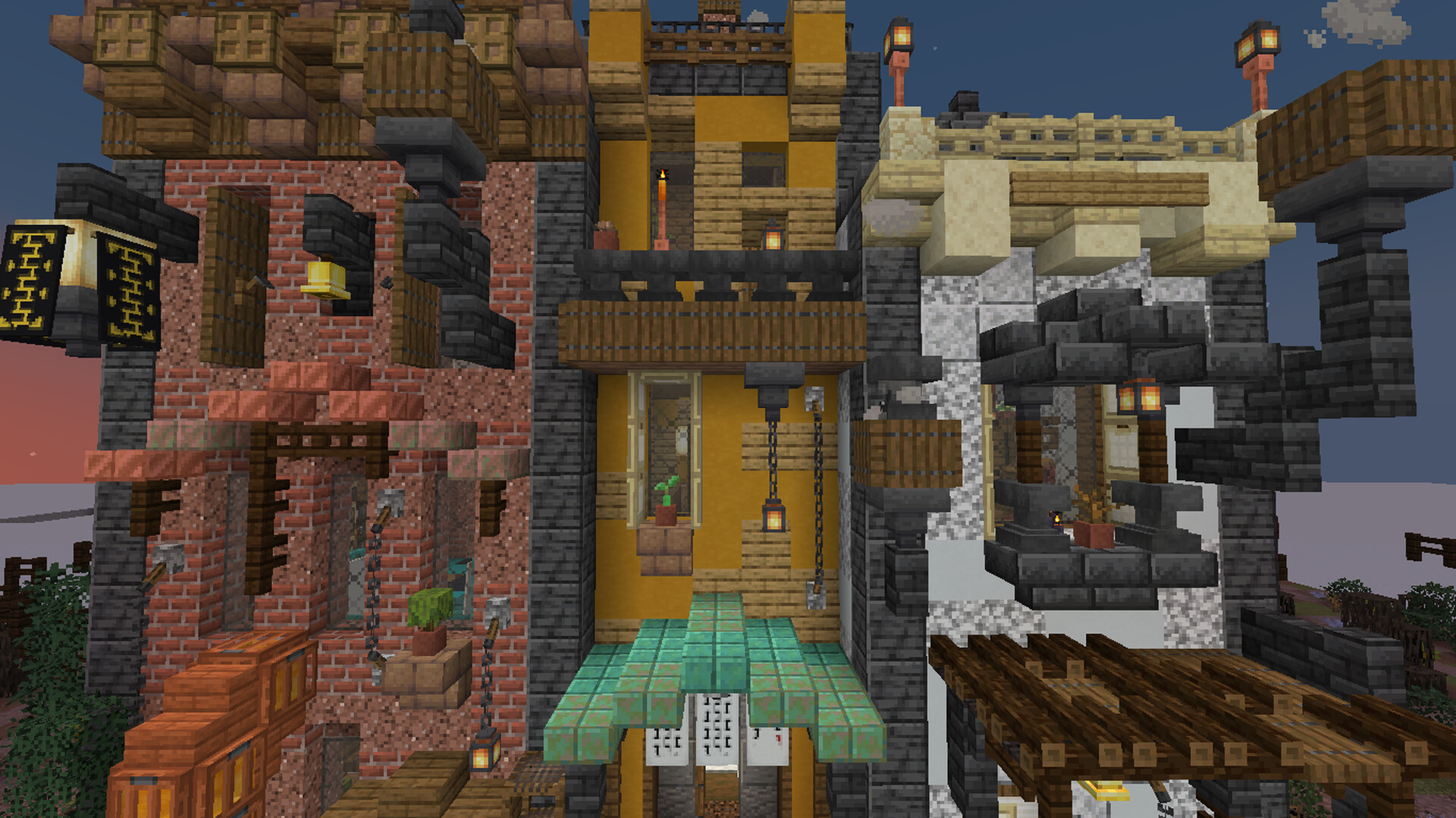 Steampunk Street Row Minecraft Map