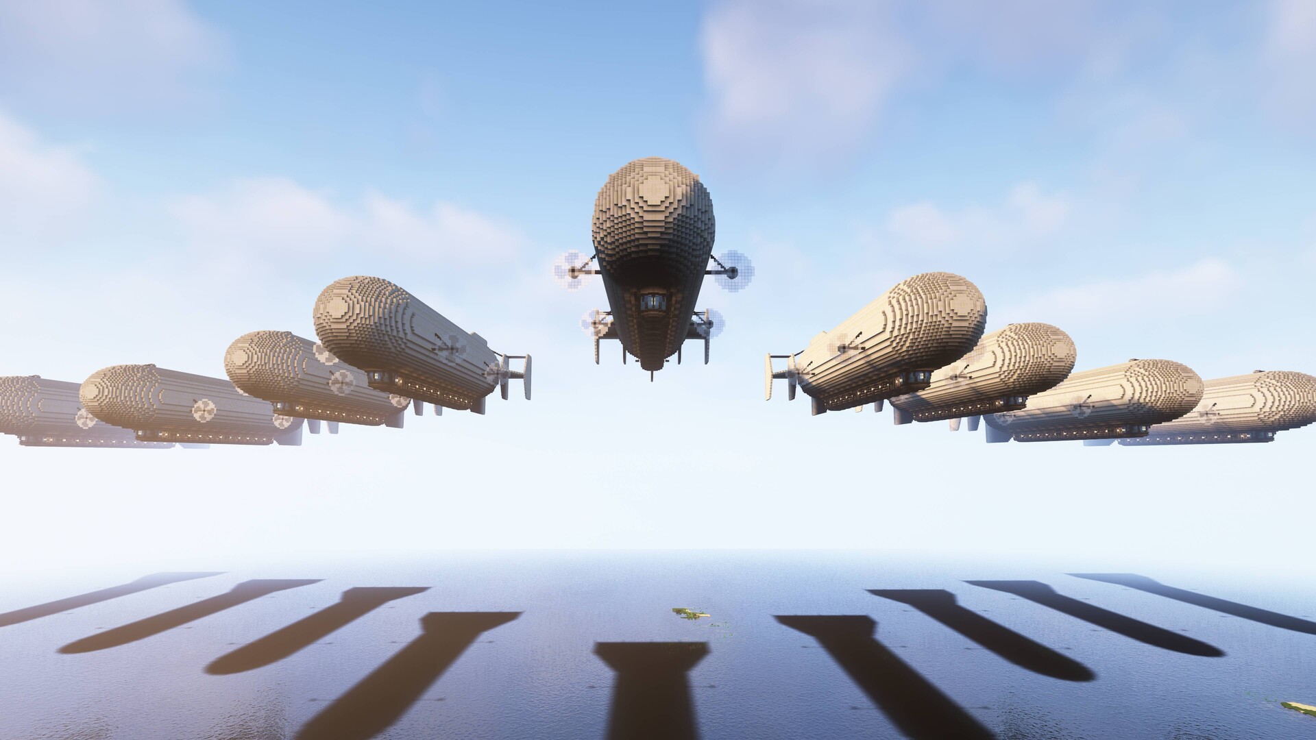 Military blimps based on Zepellins - Attack on Titan Marley's airships ...