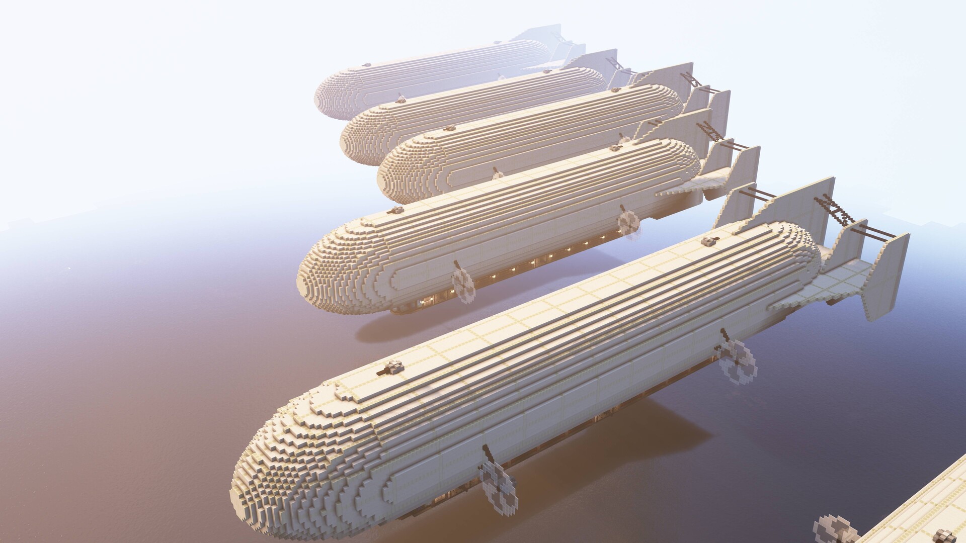 Military blimps based on Zepellins - Attack on Titan Marley's airships ...