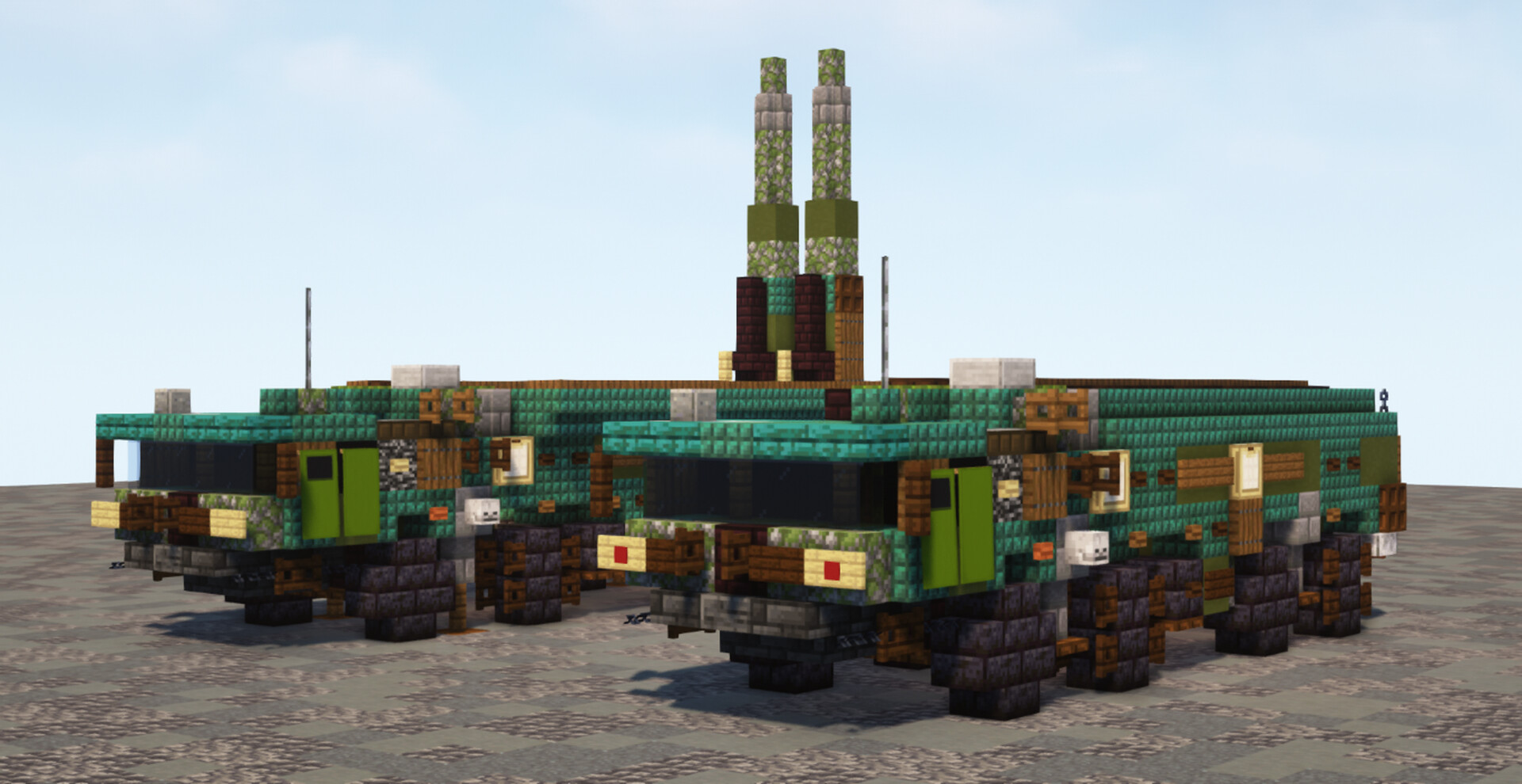 1.5:1 Scale 9K720 Iskander / SS-26 Stone SAM System Minecraft Map