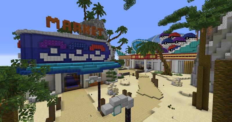 Pixelmon spawn beach 750x750 organics Minecraft Map