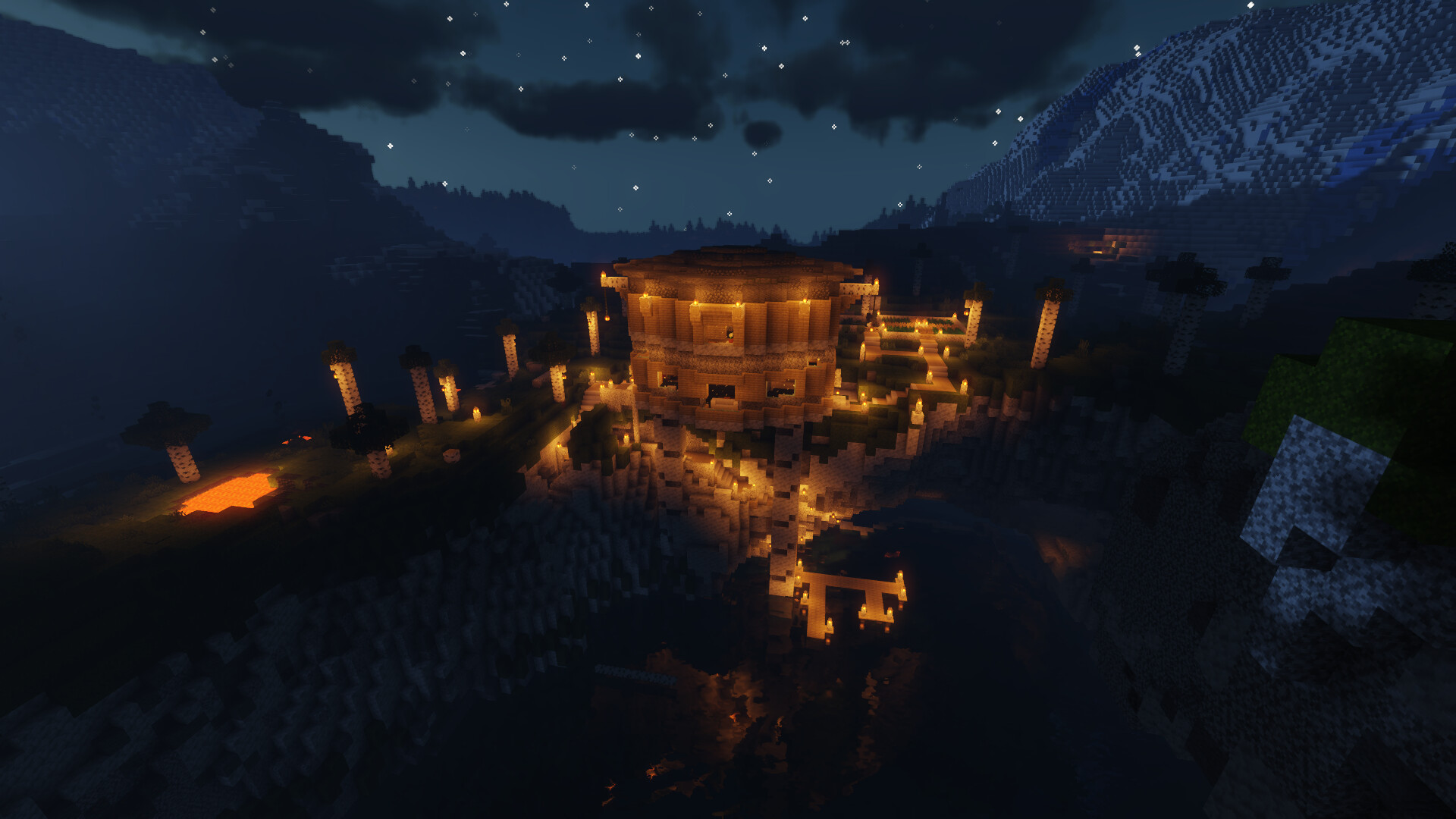 Birch Cliff Mansion *****MADE USING TERRALITH***** Minecraft Map