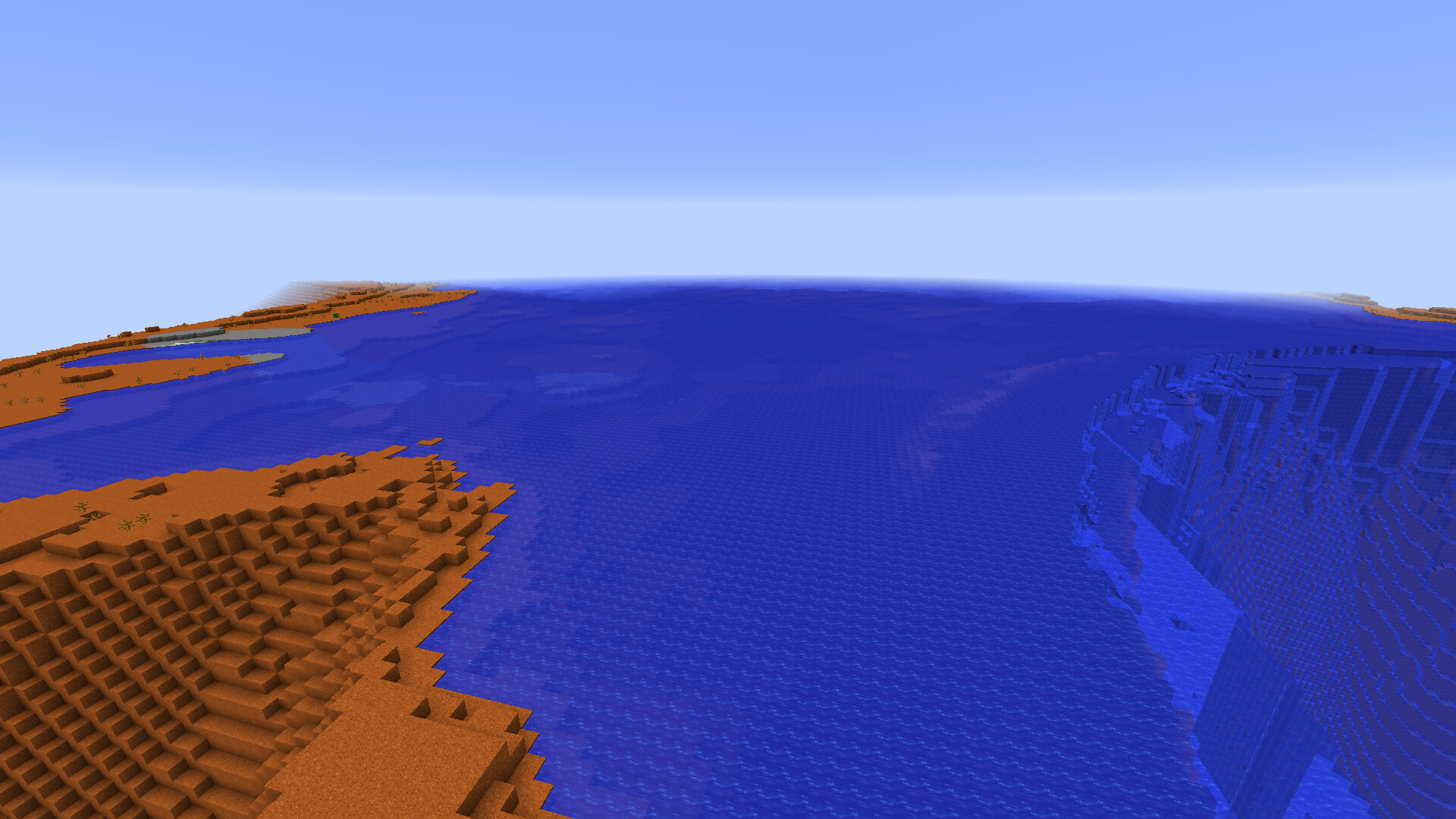 Giant Waterfall in Redsands Desert nothing built yet Minecraft Map