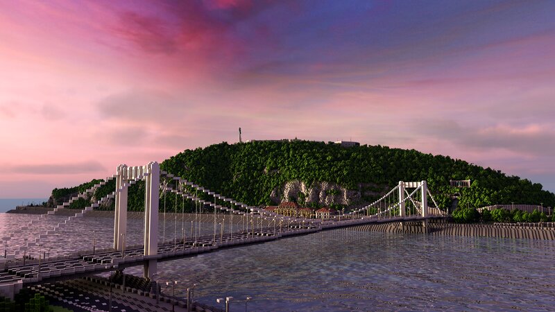 BTE Project - Gellért Hill, Budapest (1:1) Minecraft Map