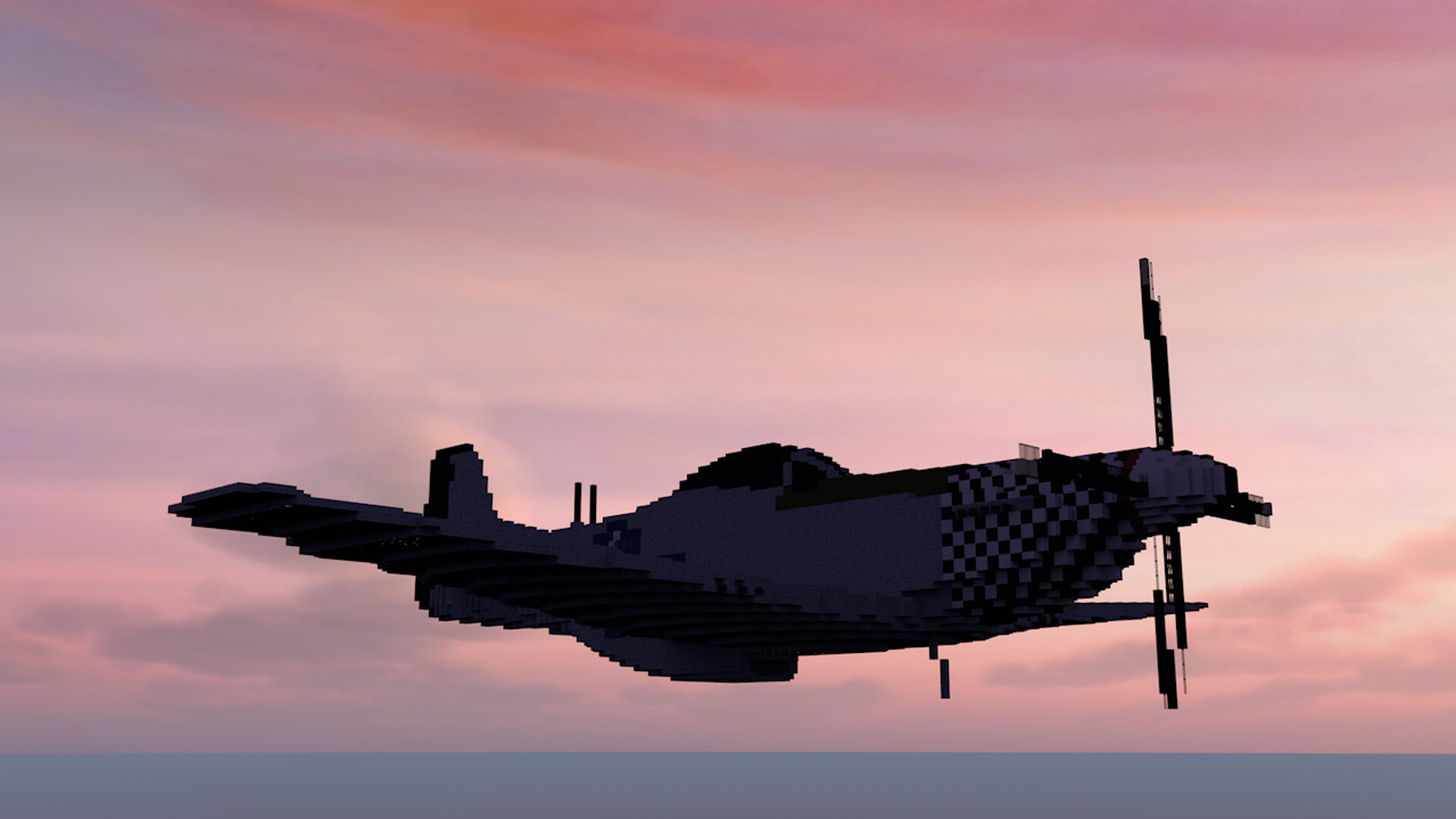10:1 Scale P-51D Mustang Minecraft Map