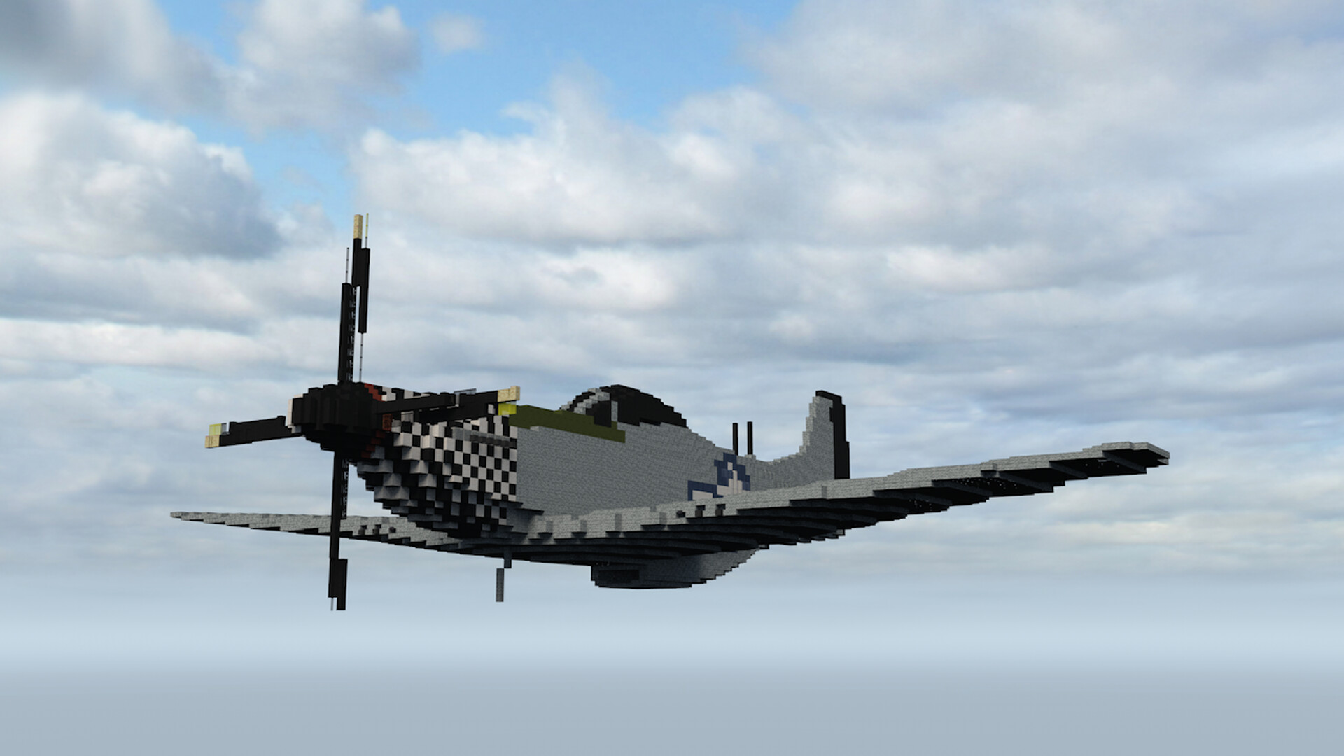 10:1 Scale P-51D Mustang Minecraft Map