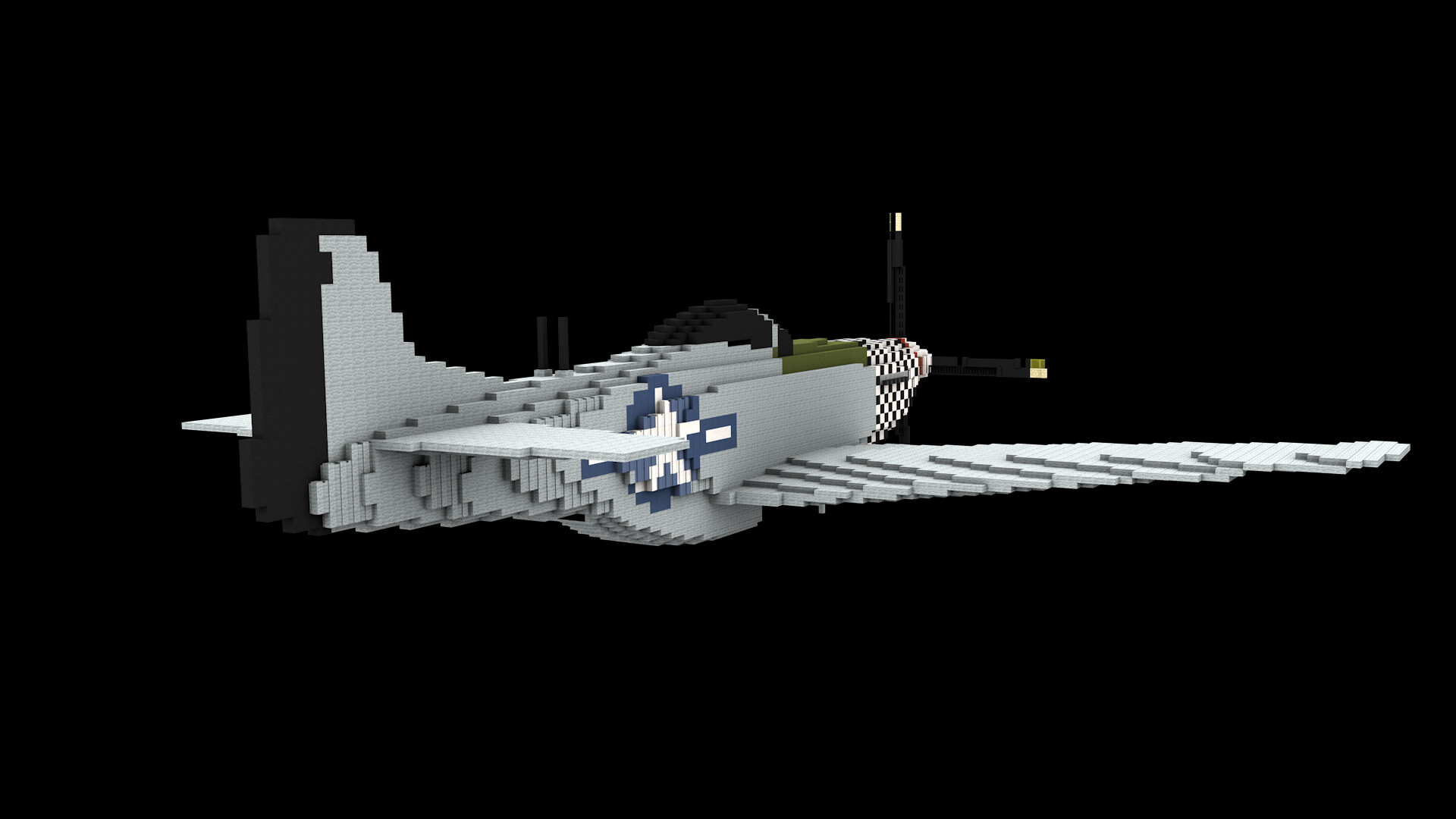 10:1 Scale P-51D Mustang Minecraft Map