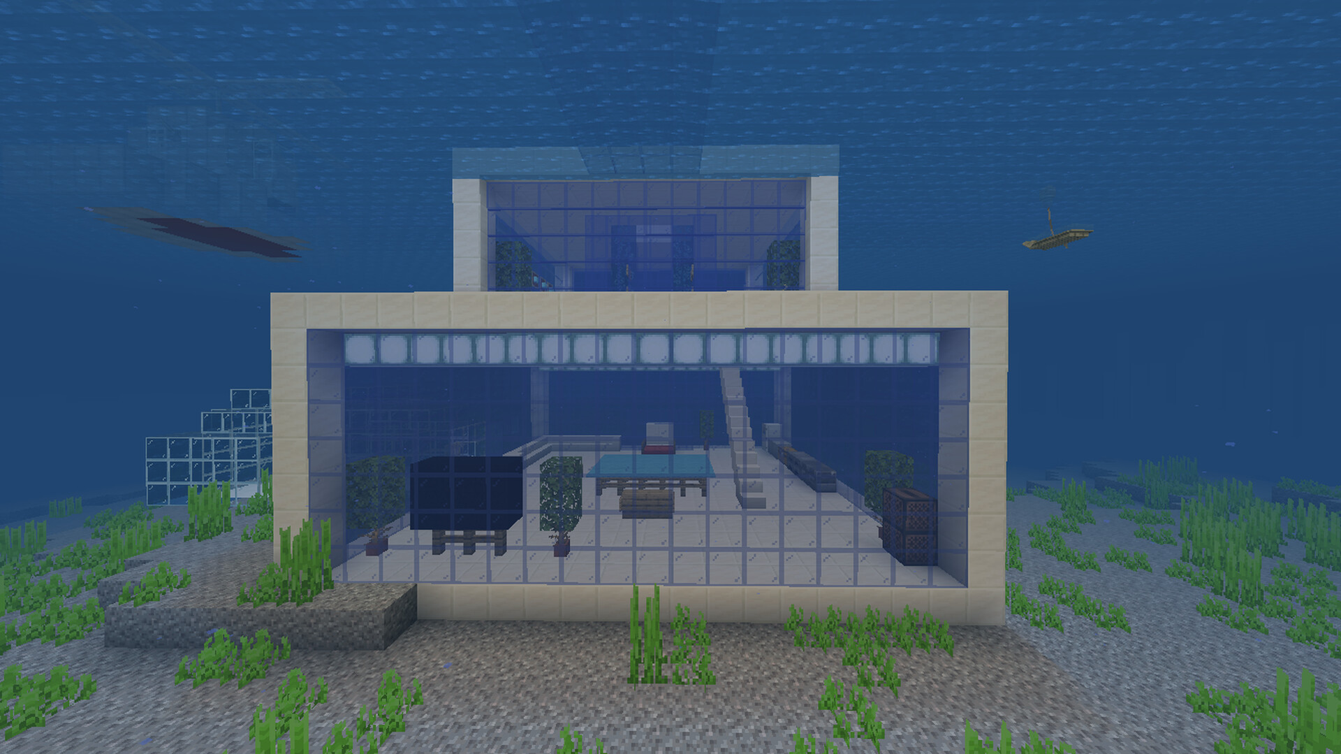 Underwater Base + Little Beach (+ISLAND) Minecraft Map