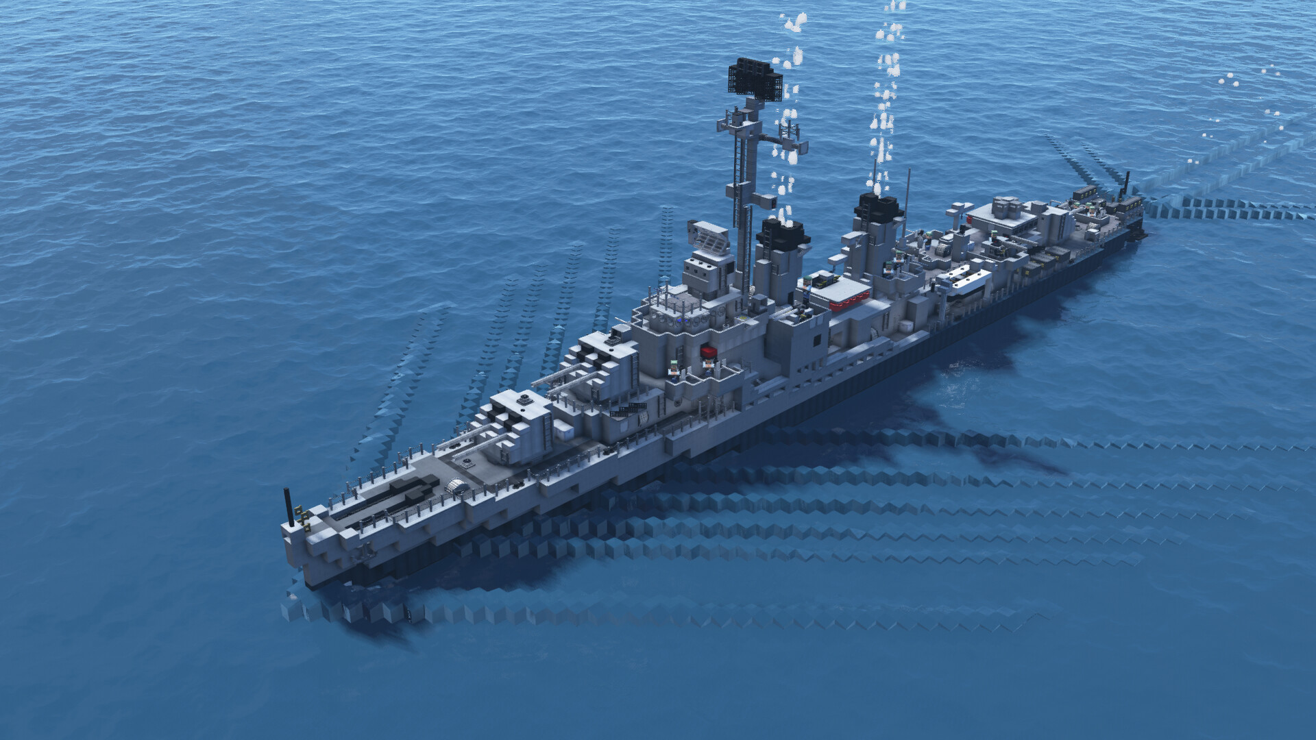 USS Laffey DD-724 Allen M. Sumner-Class Destroyer Minecraft Map