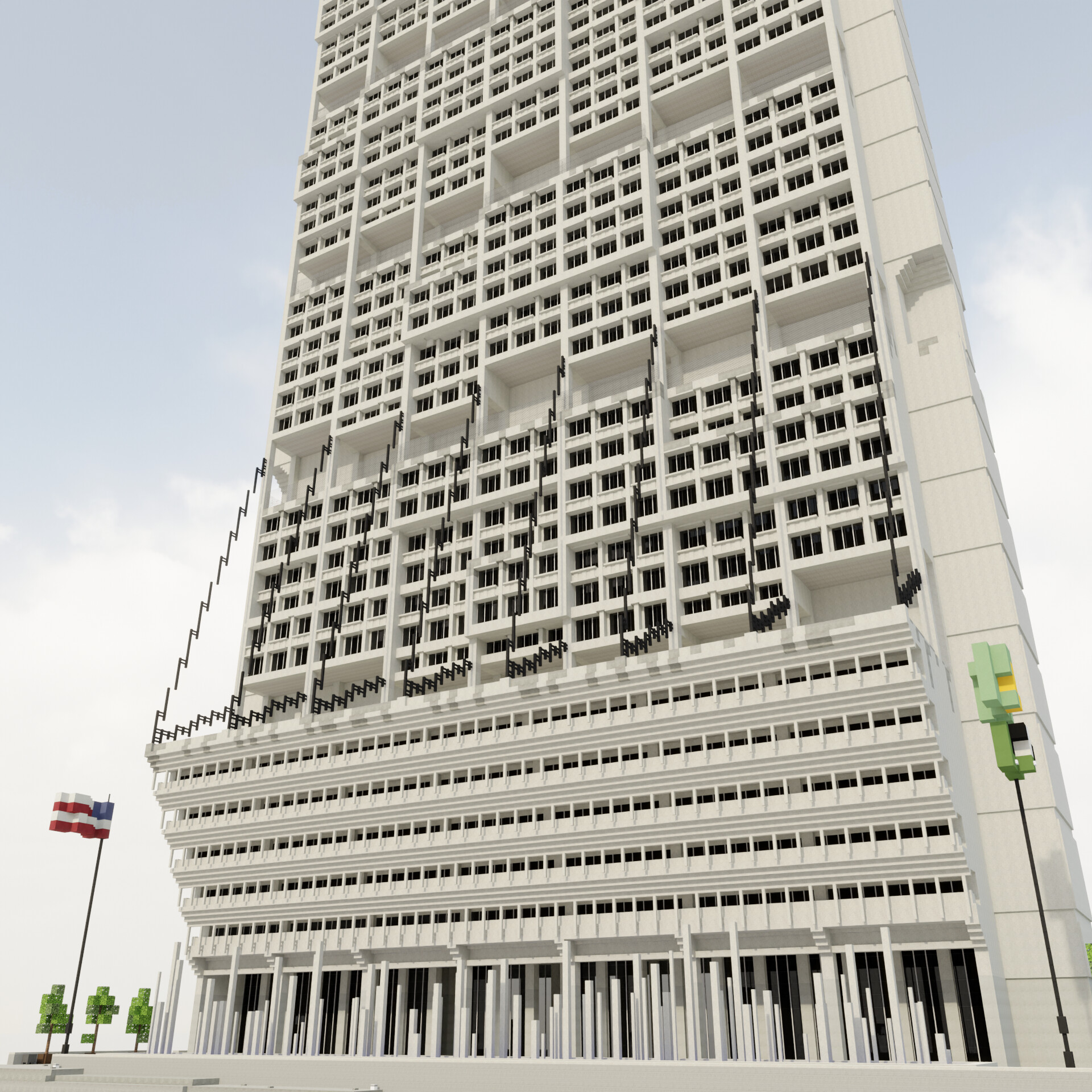 Rainier Blocks | Fictional Seattle Skyscraper Minecraft Map