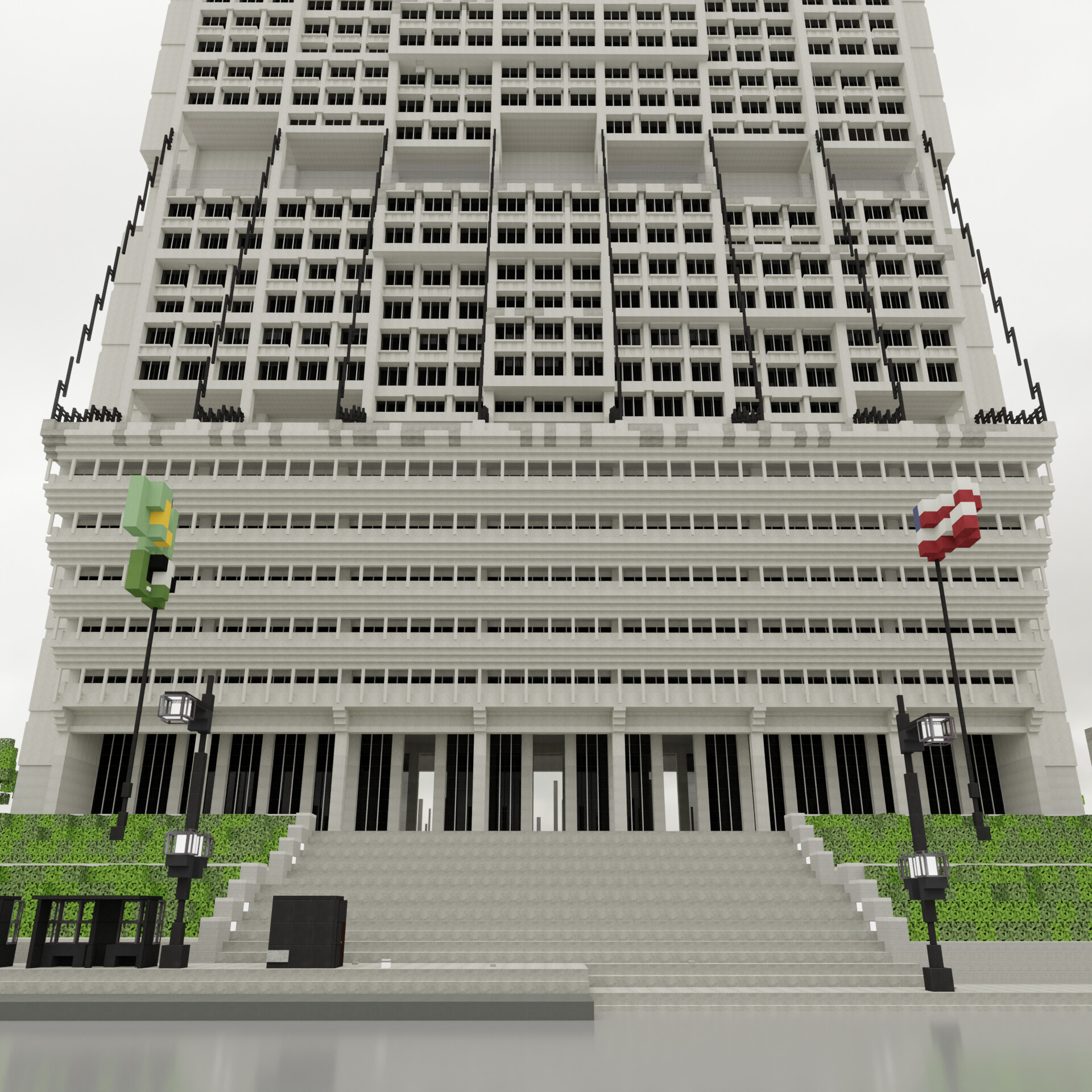 Rainier Blocks | Fictional Seattle Skyscraper Minecraft Map