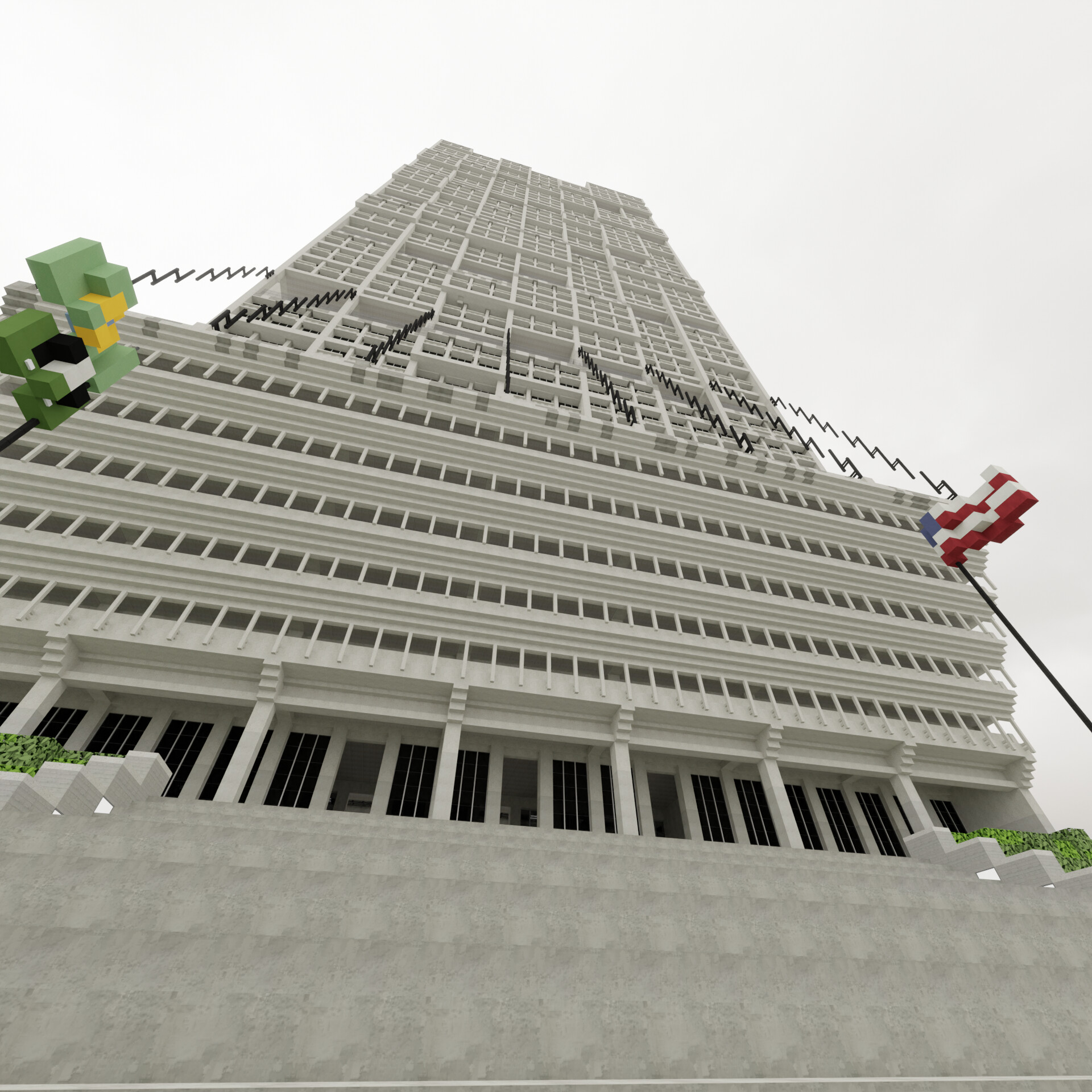 Rainier Blocks | Fictional Seattle Skyscraper Minecraft Map