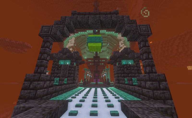 Barebones Nether Hub Minecraft Map
