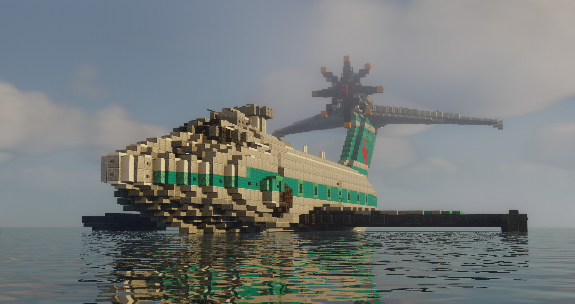 A-90 Ekranoplan [2.7:1 scale] Minecraft Map