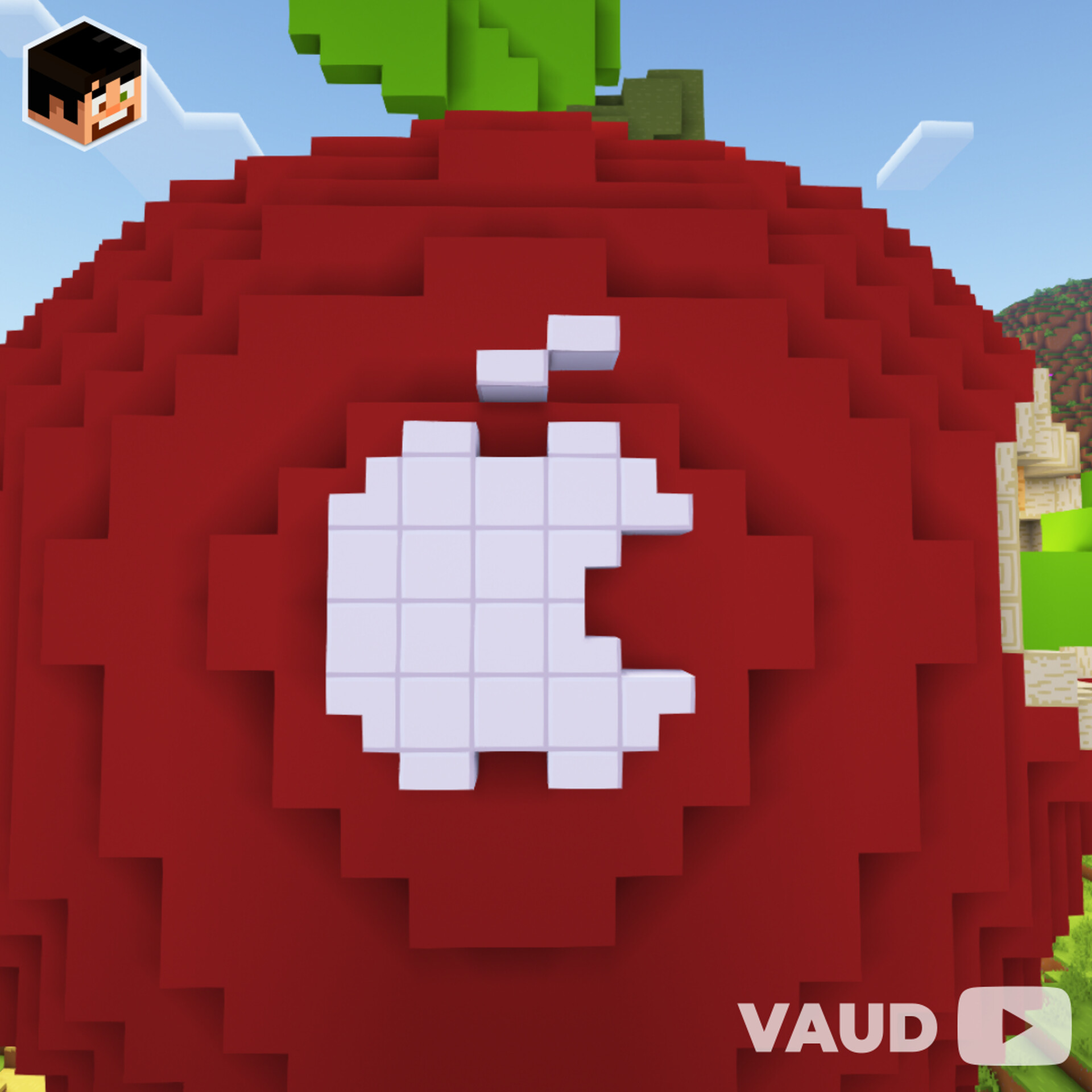 3D Apple and Bookworm [Apple Store] Minecraft Map