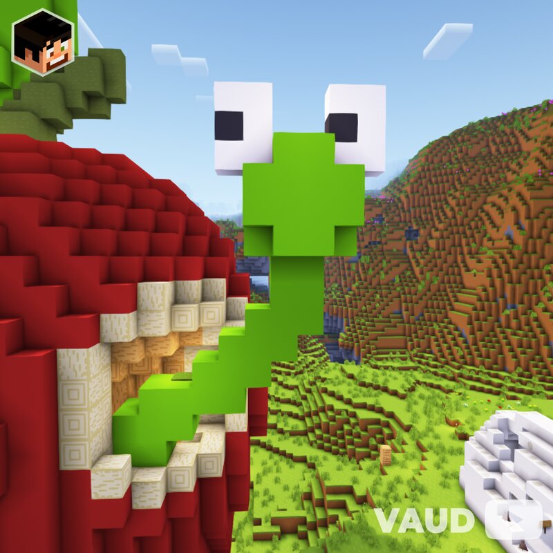 3D Apple and Bookworm [Apple Store] Minecraft Map