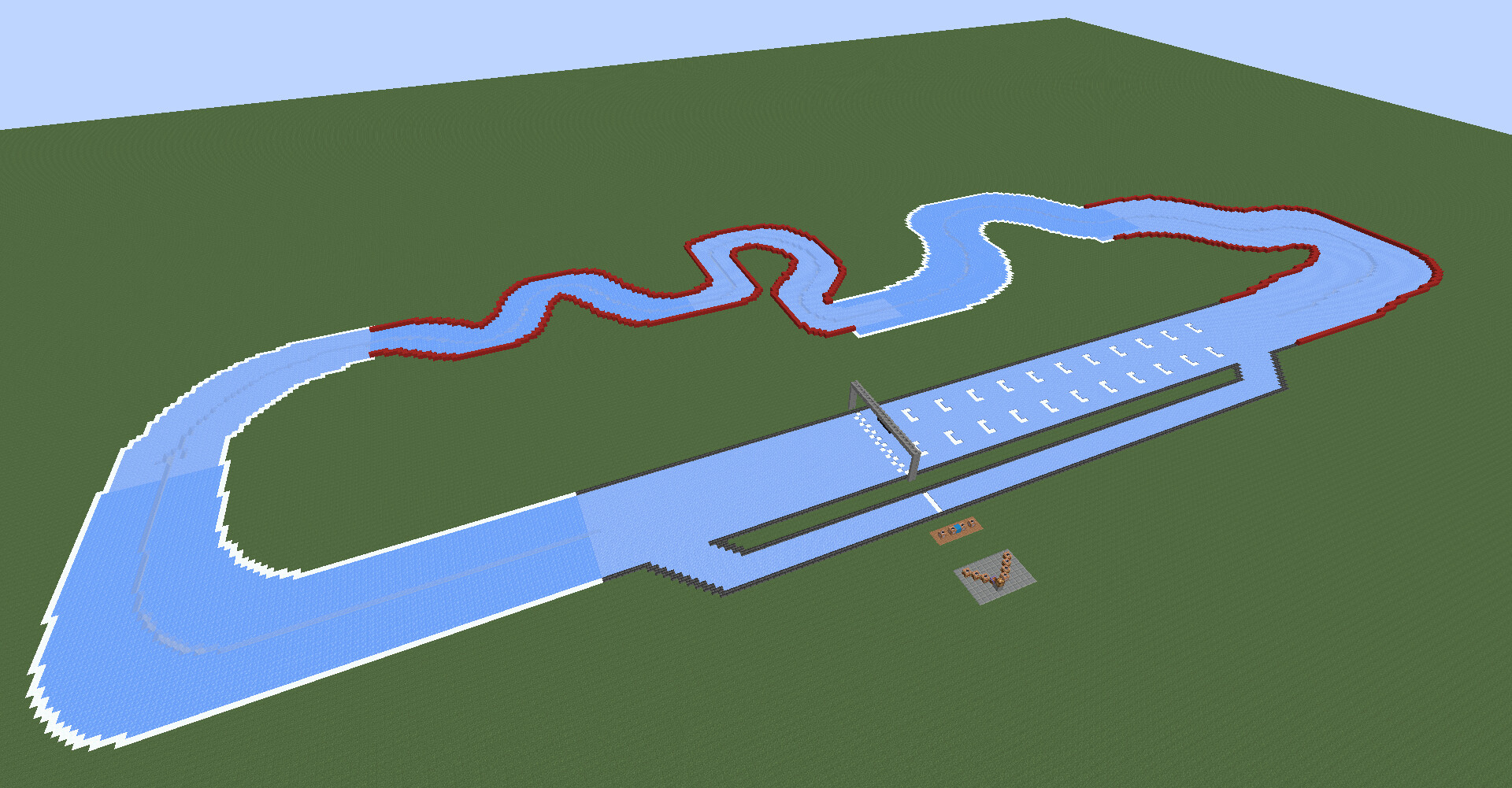Create-A-Track: Ice Boat Racing Track Template (1.17.1+) Minecraft Map